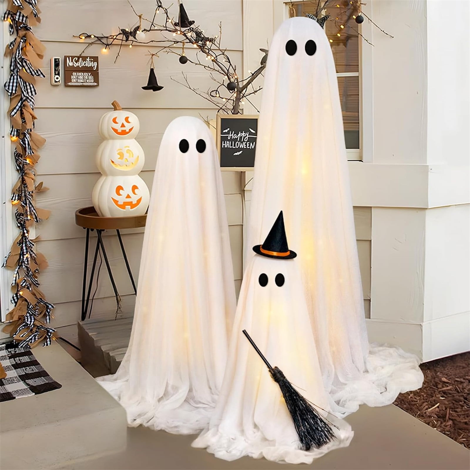 Havghivg Halloween Decorations Outdoor - Set of 3 Light Up Spooky ...