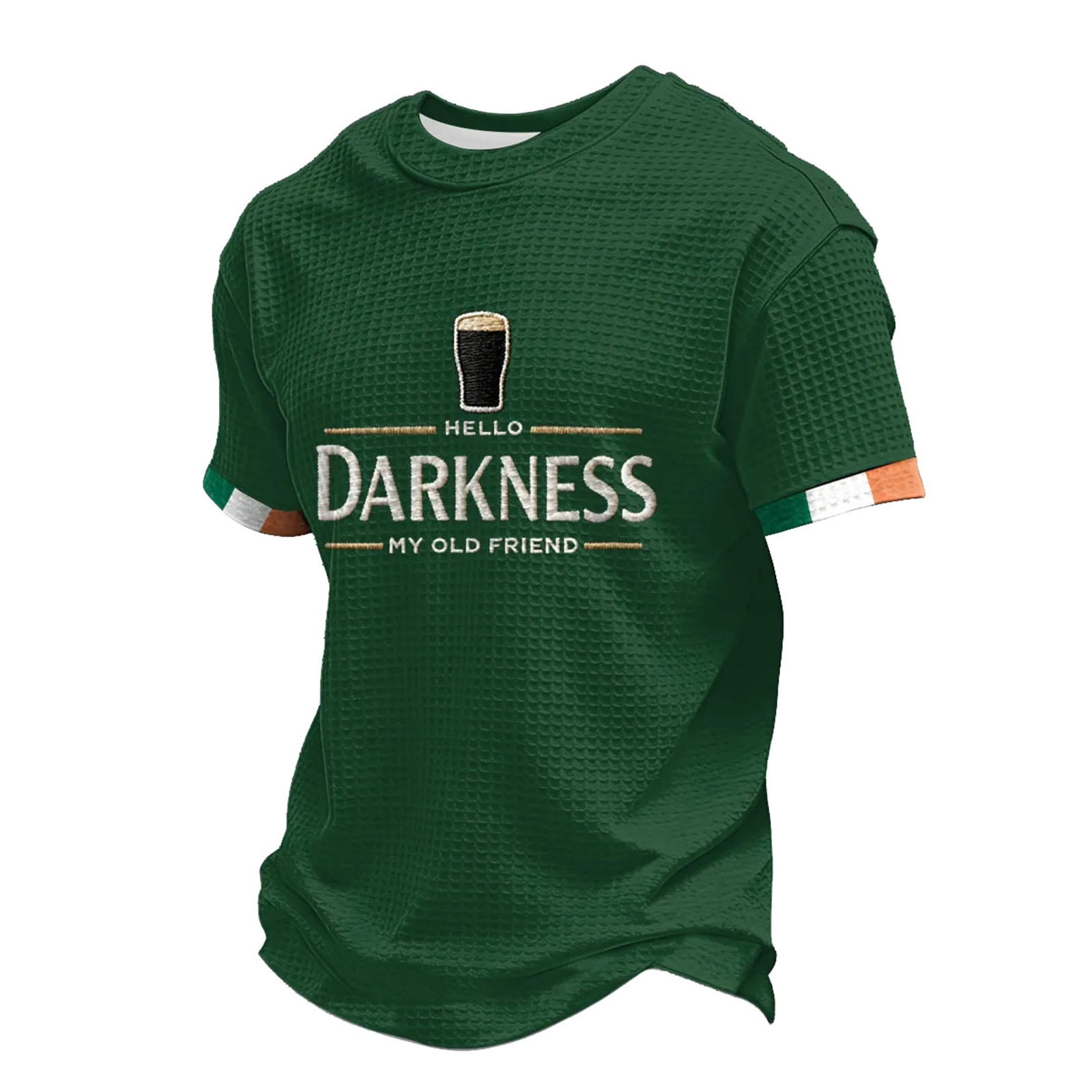 Havghivg Men's Hello Darkness My Old Friend Letter Print Crew Neck ...