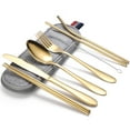 Havilah Stainless Steel Travel Cutlery Set, Gold + Light Bag - Walmart.com