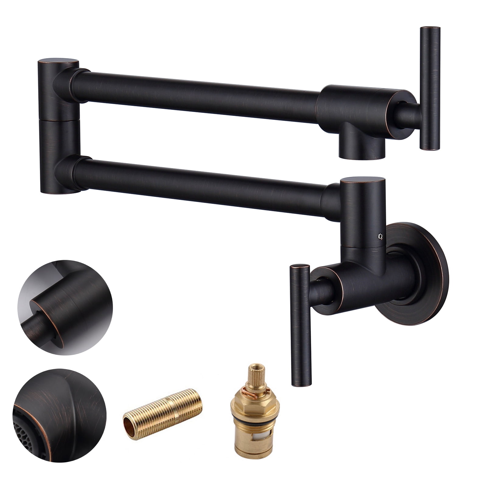 Havin Brass Pot Filler,Wall Mount Commercial Pot Filler Faucet,Brass ...