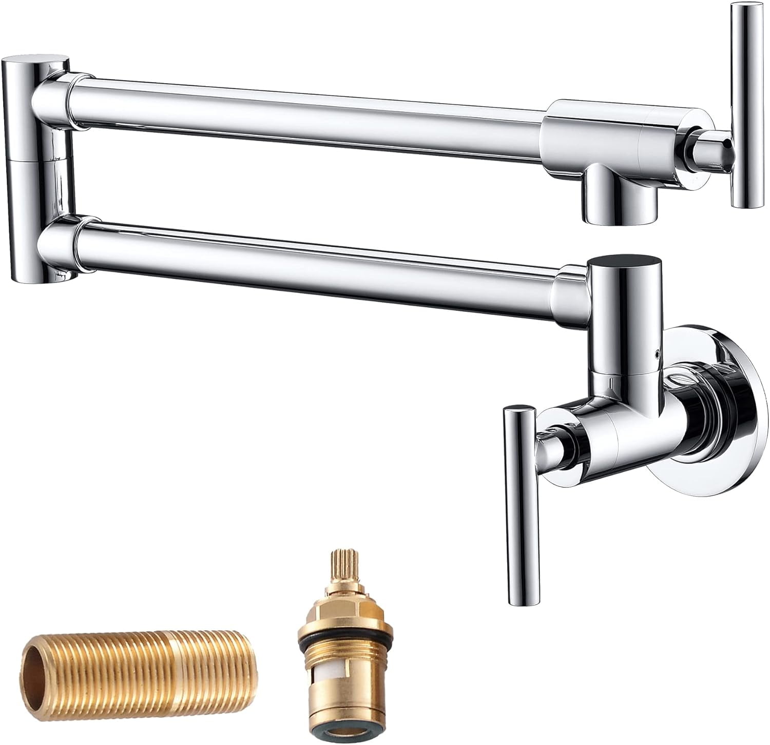 Havin Brass Pot Filler,Wall Mount Commercial Pot Filler Faucet,Brass ...