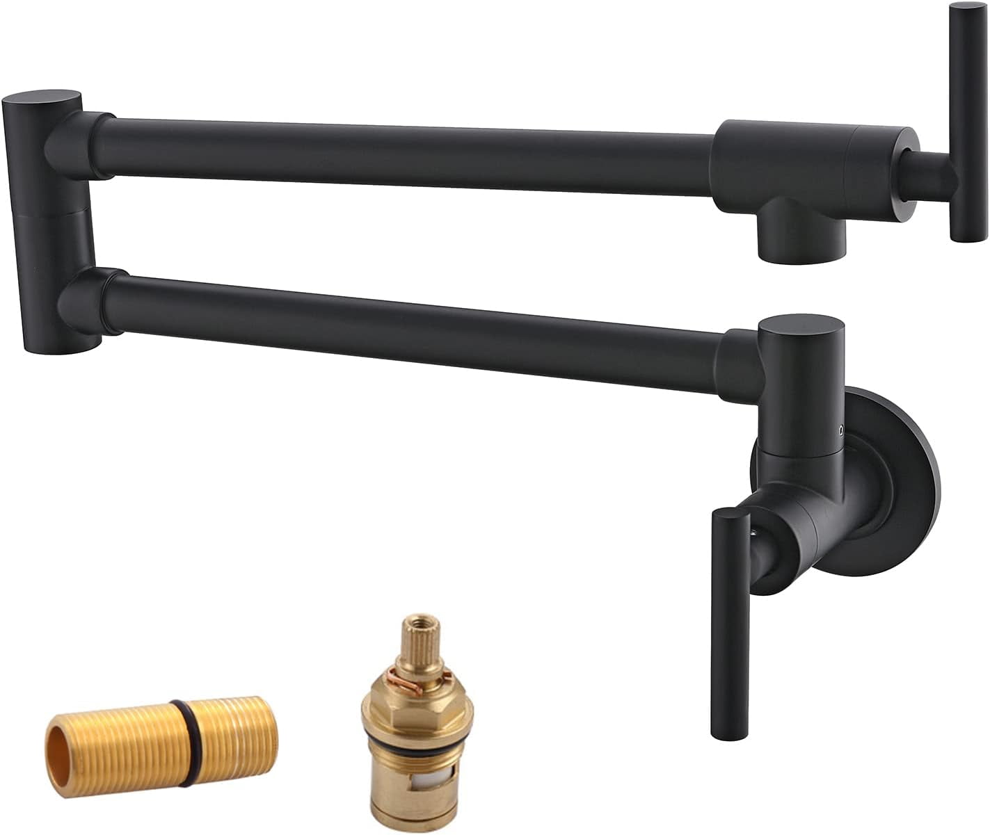 Havin Brass Pot Filler,Wall Mount Commercial Pot Filler Faucet,Brass ...