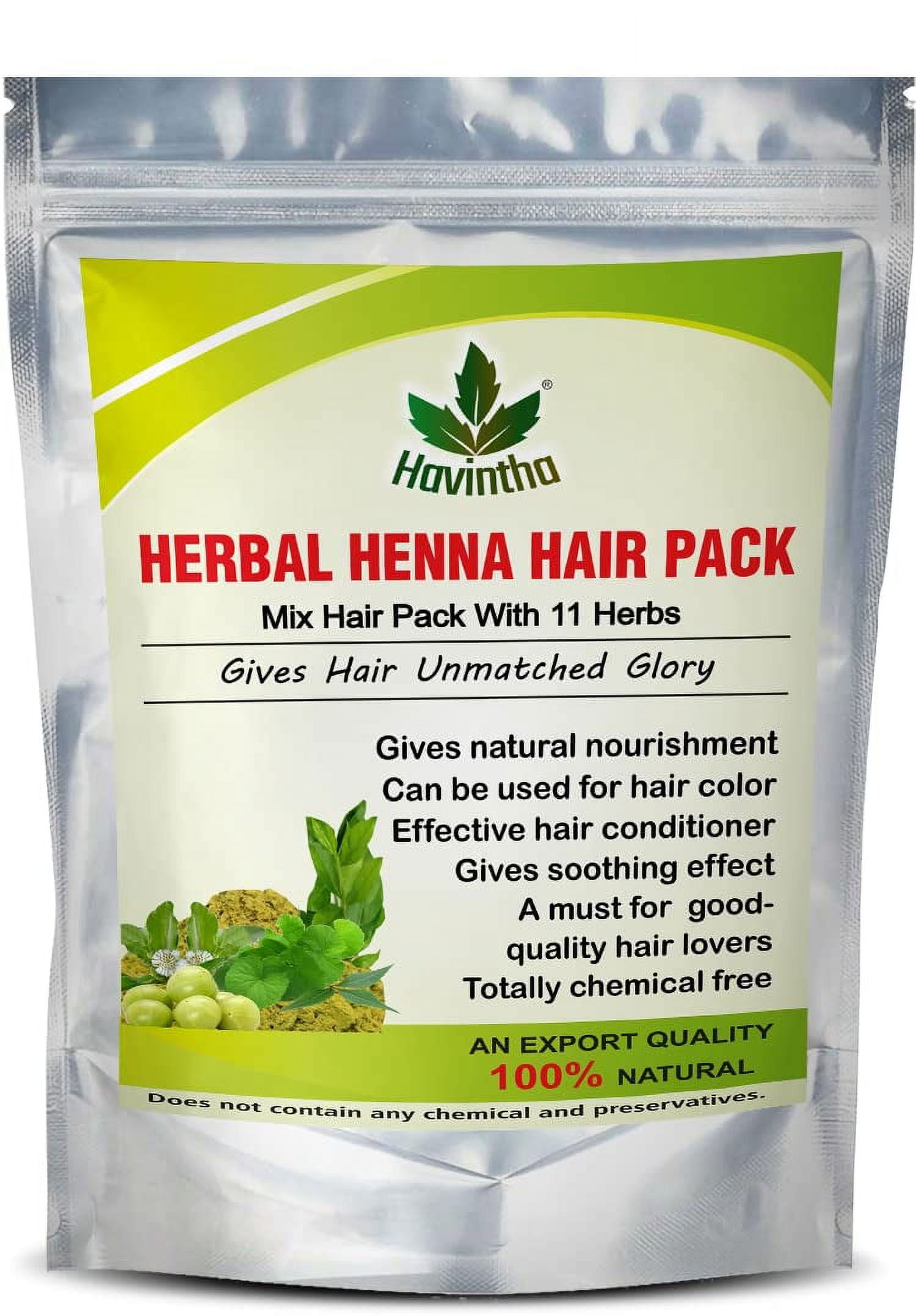 Havintha Natural Herbal Henna Hair Powder with 11 Herbs, Strengthens ...