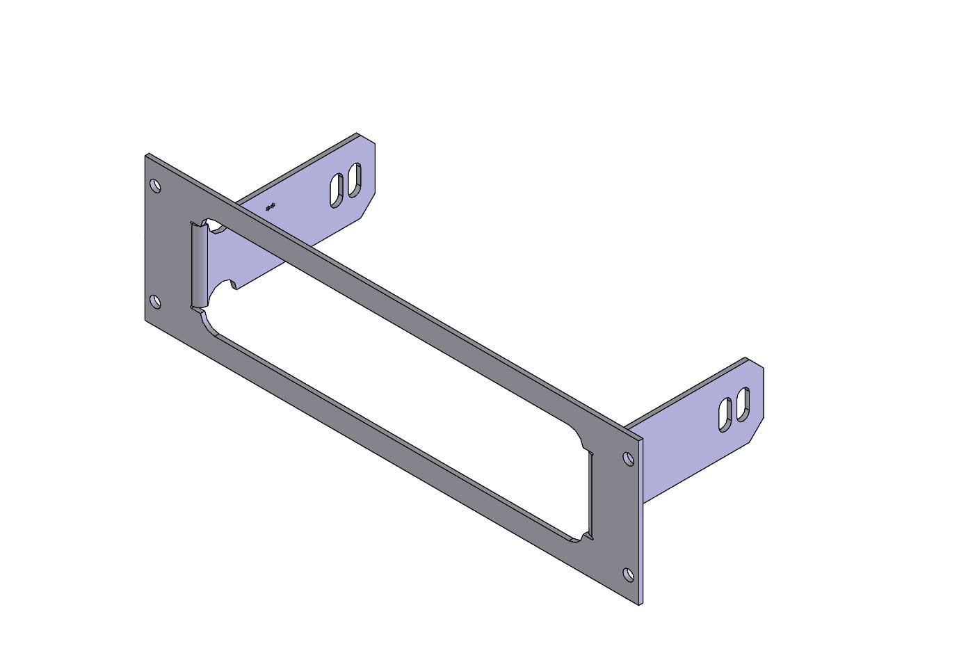 Havis - Mounting bracket for two-way radio - 1-piece, 2.5" mounting ...