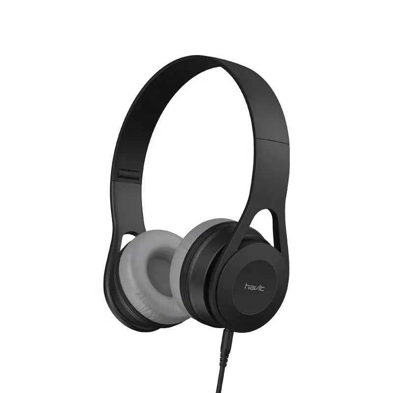 Havit Foldable Head Phones Surround Over Ear Wired Headset Earheadphone ...