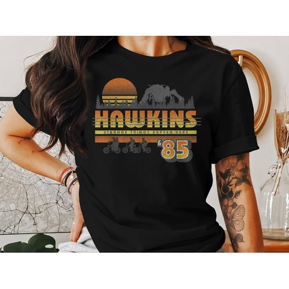 Haw-kins '85 Shirt, Retro Pop Culture TV Show Graphic Unisex Cotton T ...