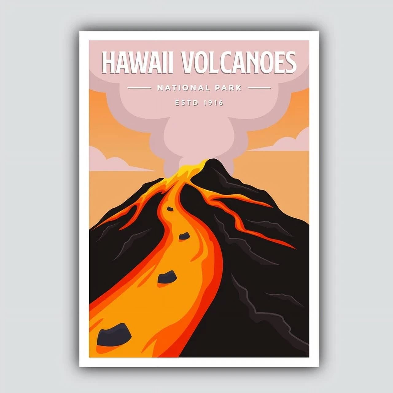 Hawai'I Island Volcanoes National Park Travel Destinations Sticker ...