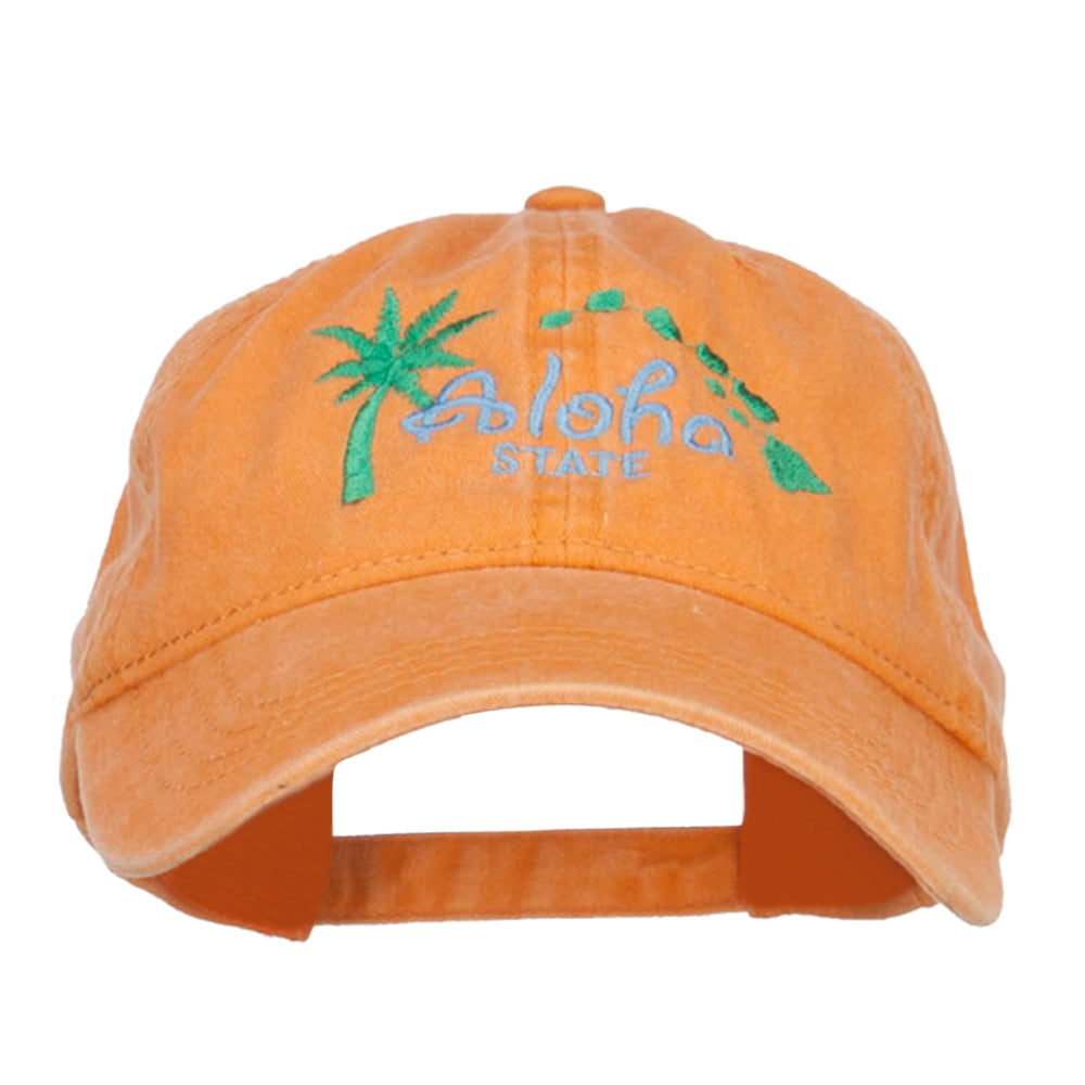 Hawaii Aloha State Embroidered Cap - Orange OSFM - Walmart.com