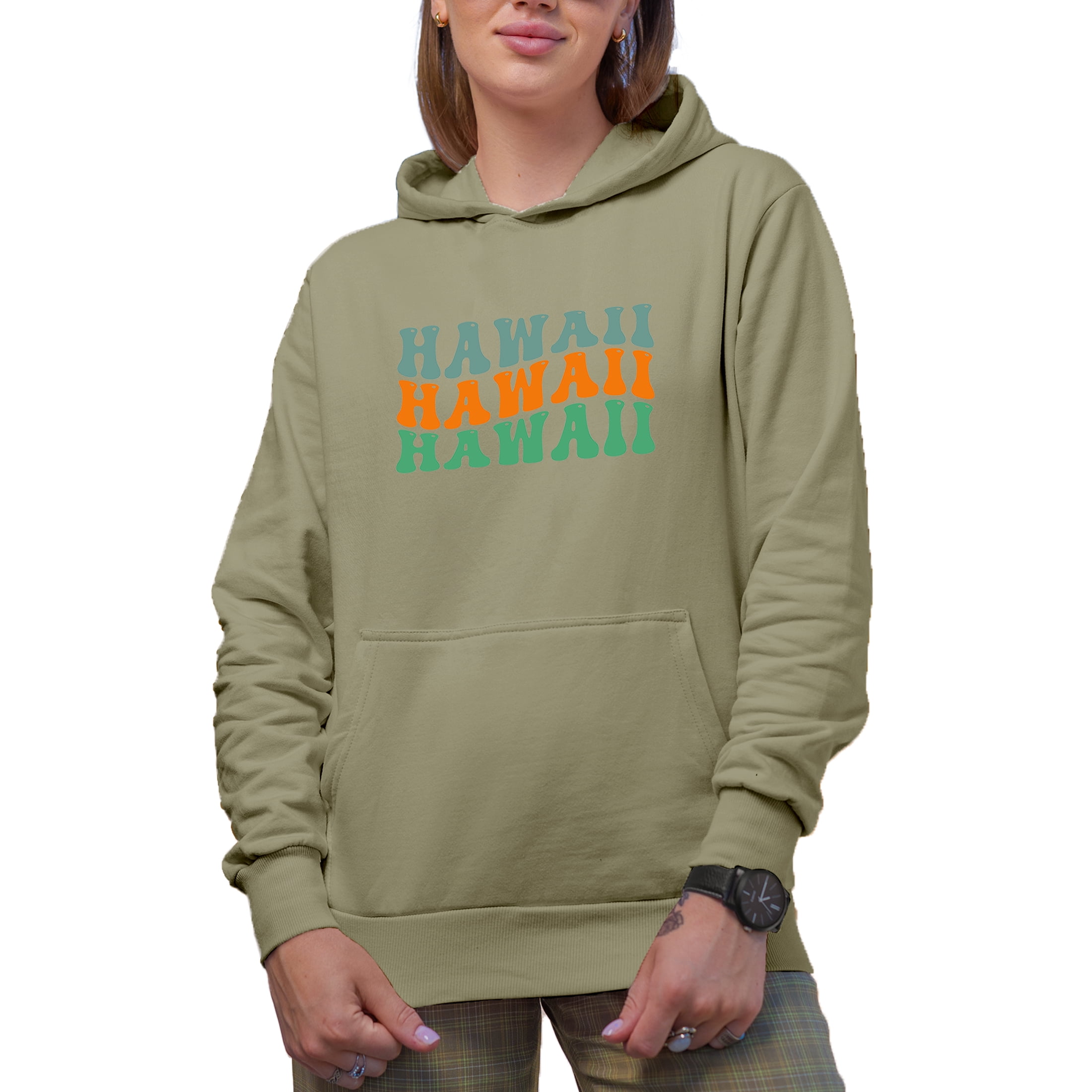 Hawaii, America, USA or US State, Groovy Retro Wavy Text Merch Gift ...