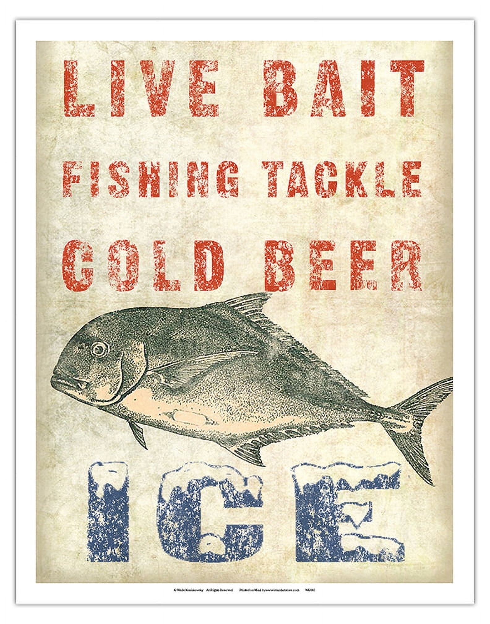 Hawaii Bait Stand Sign - Fishing Tackle Cold Beer Ice - Vintage ...