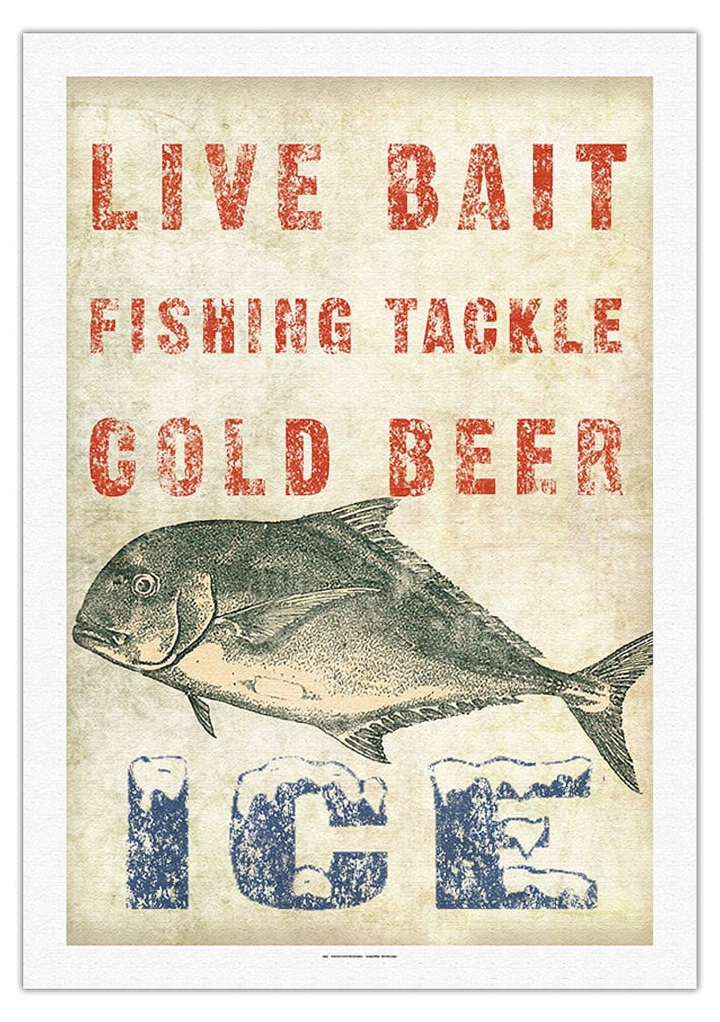 Hawaii Bait Stand Sign - Fishing Tackle Cold Beer Ice - Vintage ...