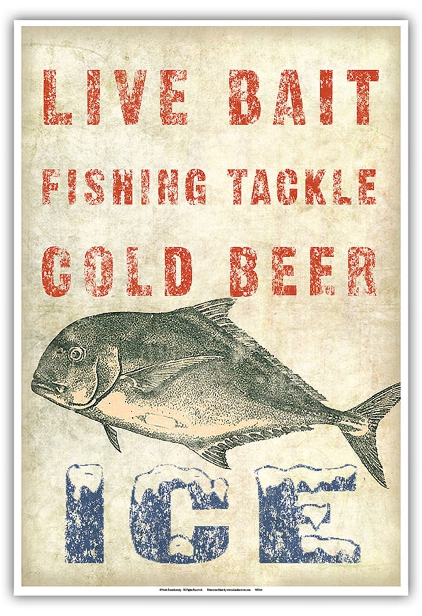 Hawaii Bait Stand Sign - Fishing Tackle Cold Beer Ice - Vintage ...