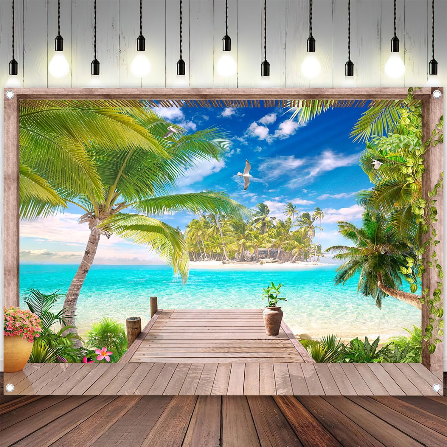 Hawaii Beach Backdrop Tropical Summer Holiday Photography Background ...