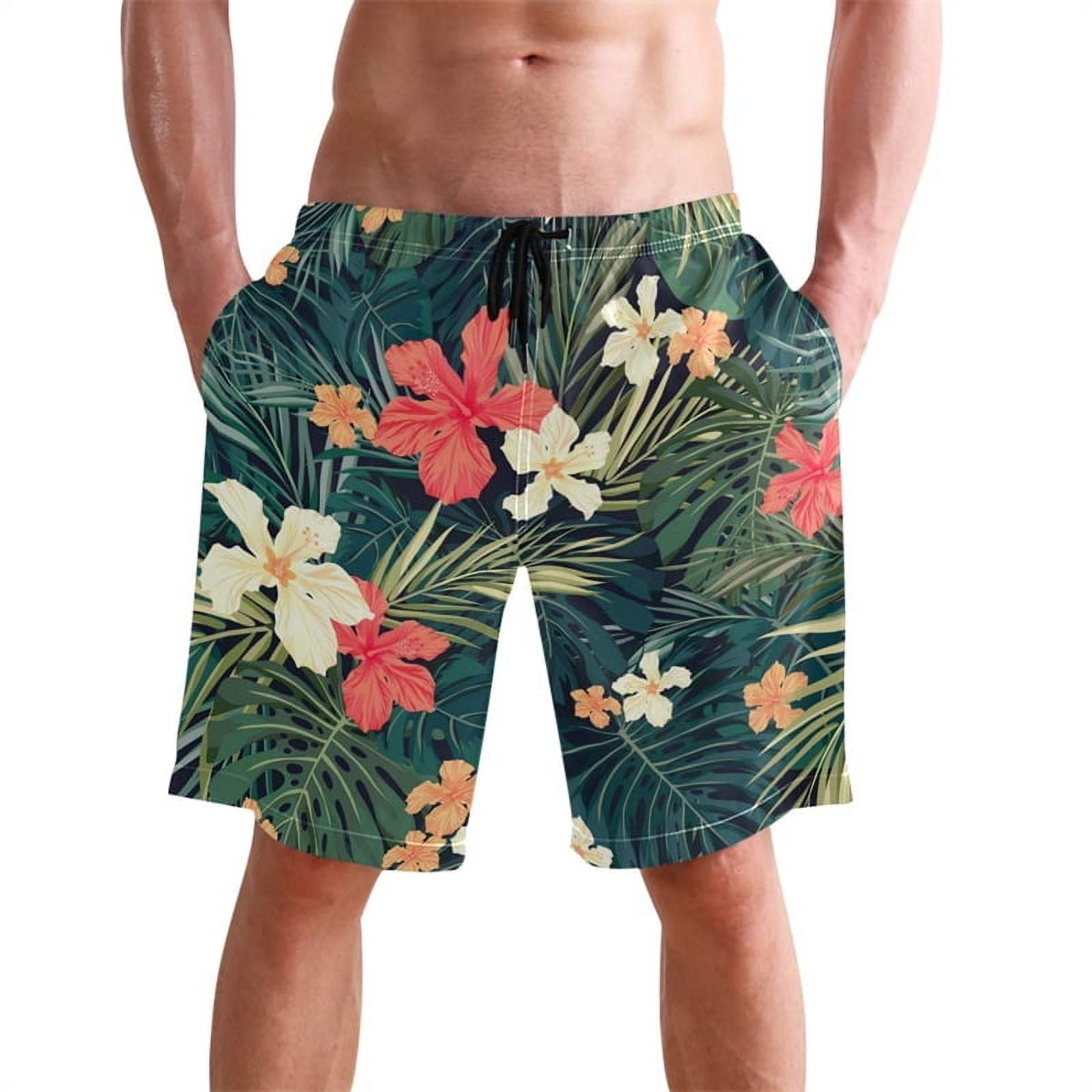 Hawaii Beach Shorts Men Summer Cool Board Shorts 3D Printed Tropics ...