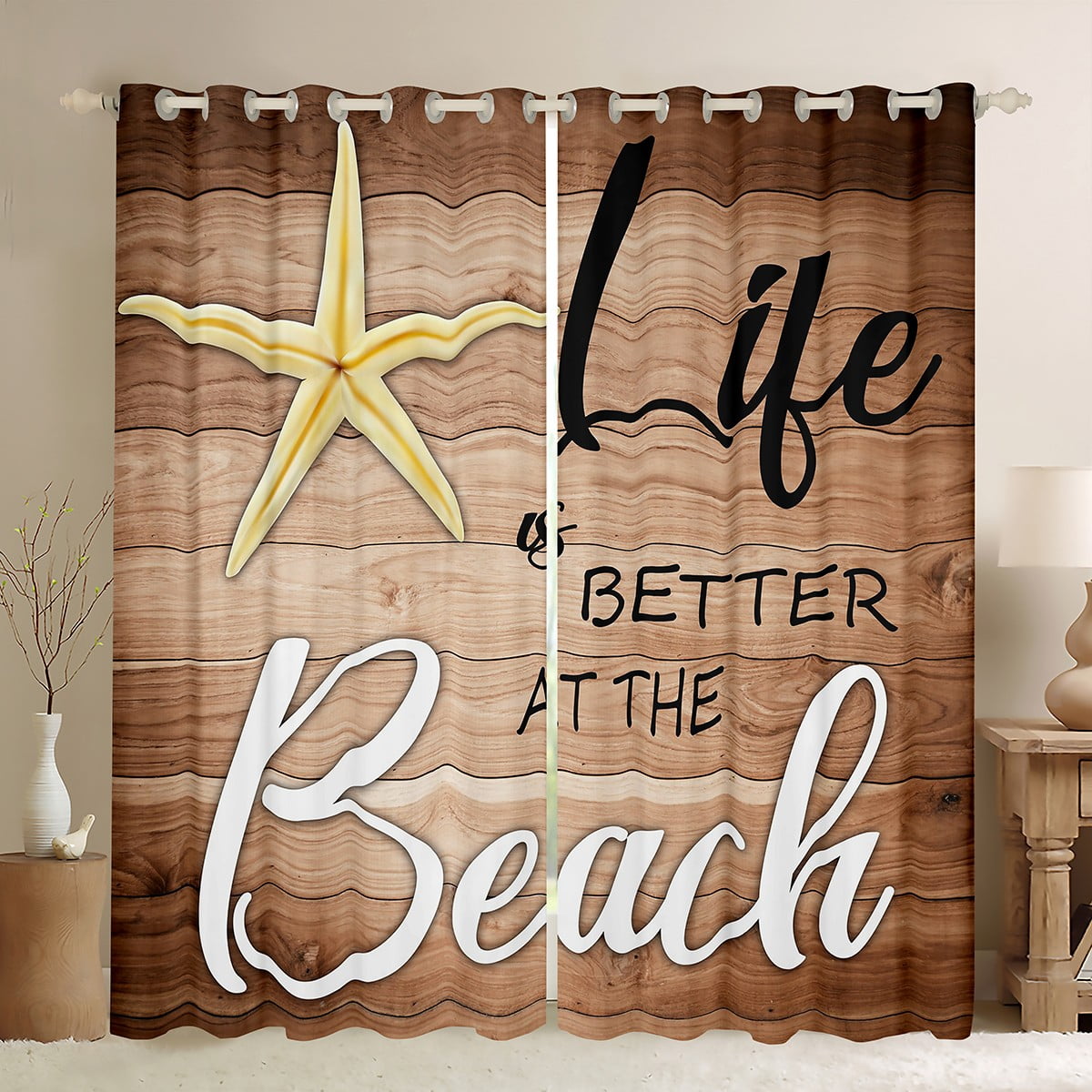 Hawaii Beach Themed Curtains & Drapes Tropical Sea Curtains, Ocean ...