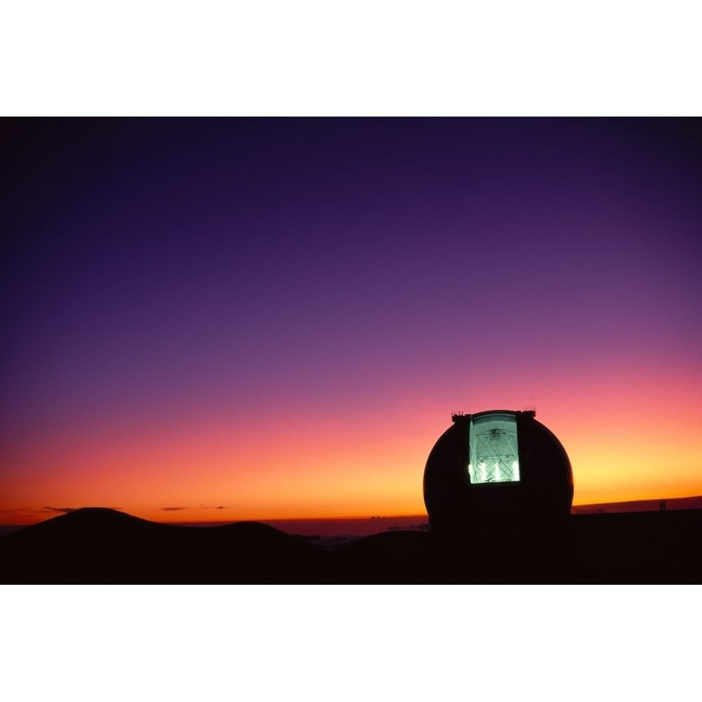 Hawaii Big Island Mauna Kea Keck Observatory Open Dome Twilight ...