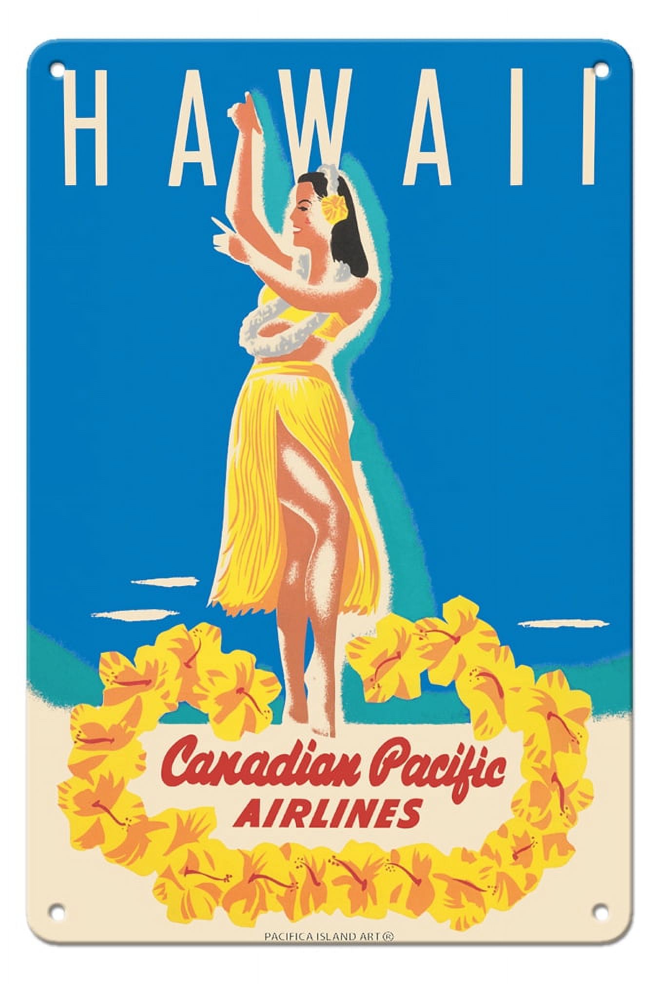 Hawaii - Canadian Pacific Air Lines - Hawaiian Hula Dancer - Vintage ...