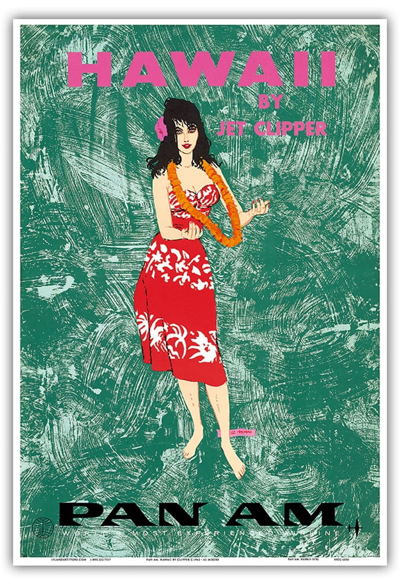 Hawaii by Clipper - Hawaiian Hula Dancer - Pan American World Airways ...