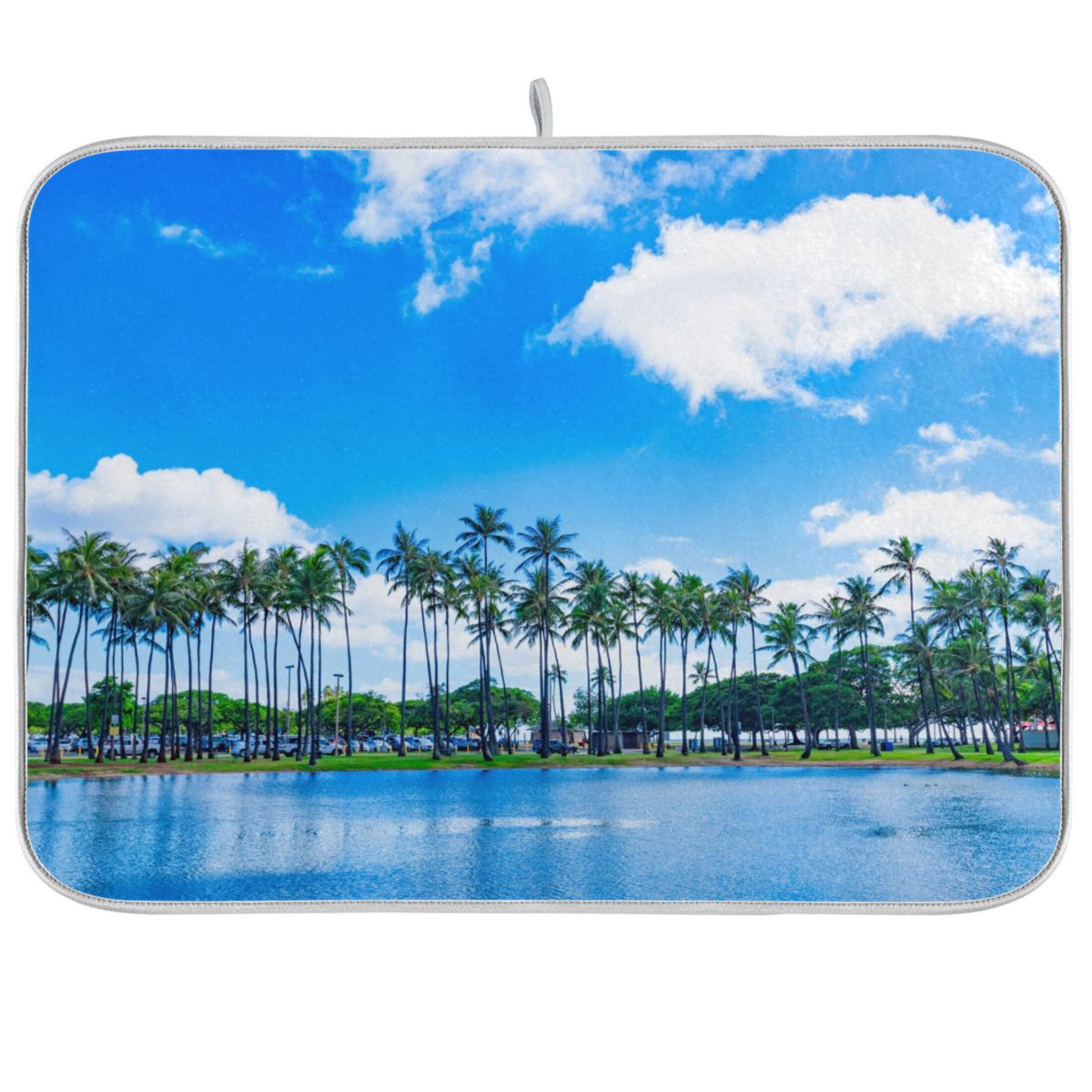 Hawaii Coconut Tree Dish Drying Mat Microfiber Kitchen Mats Large ...