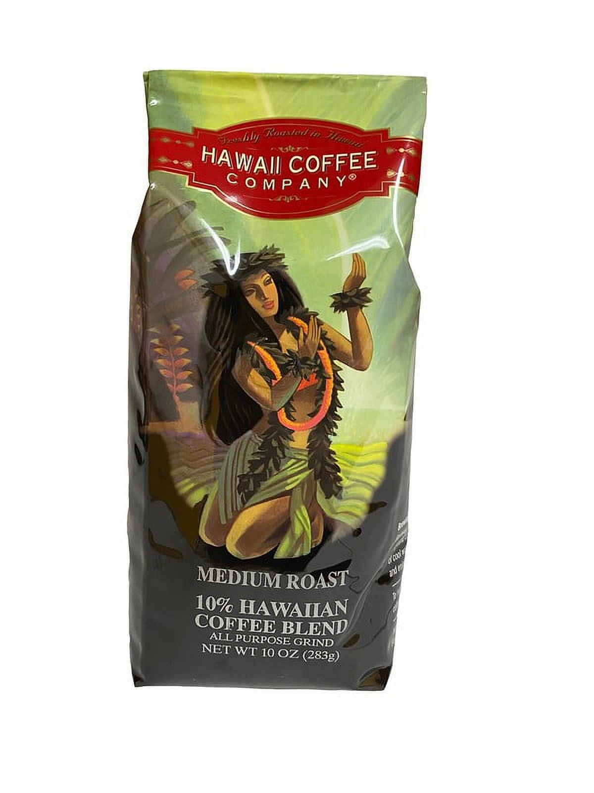 Hawaii Coffee Company, Hawaiian Blends - Ground Coffee, 10oz Bags ...