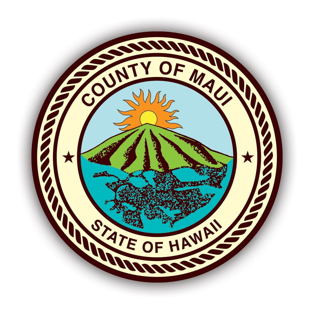 Hawaii County of Maui Seal Sticker Decal - Self Adhesive Vinyl ...