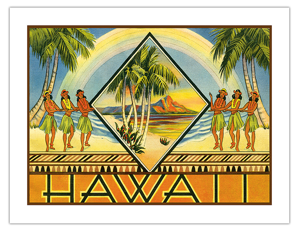 Hawaii - Cover of a Hawaiian Travel Brochure - Vintage Hawaiian Travel ...