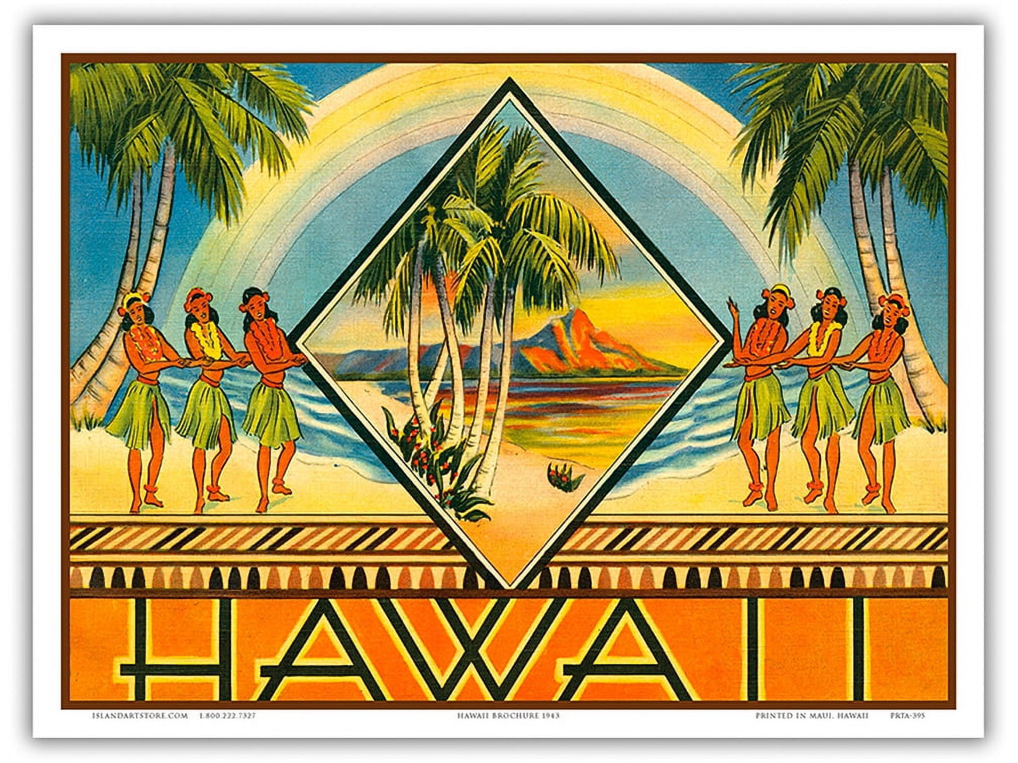 Hawaii - Cover of a Hawaiian Travel Brochure - Vintage Hawaiian Travel ...