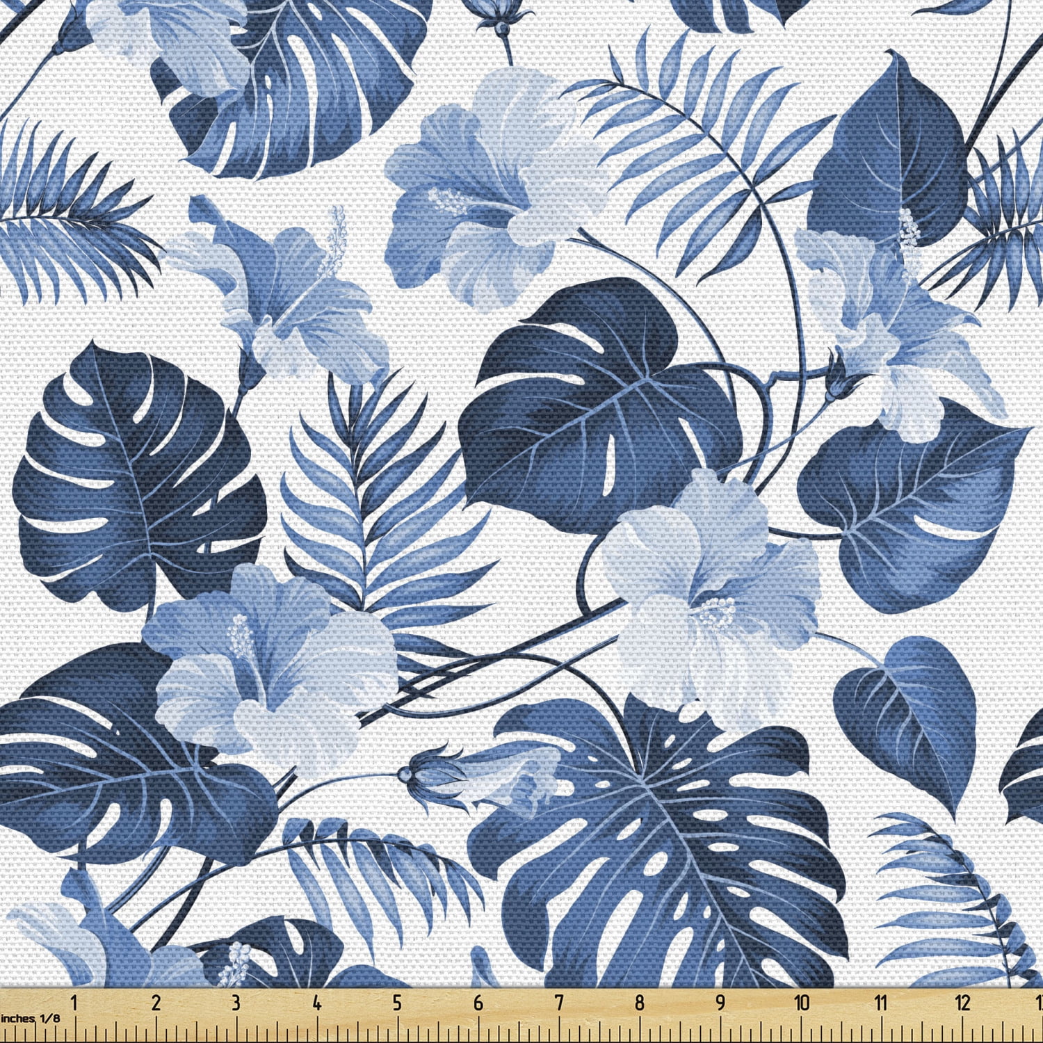 Hawaii Fabric by the Yard, Branch of Arecaceae Tree Polynesian of ...