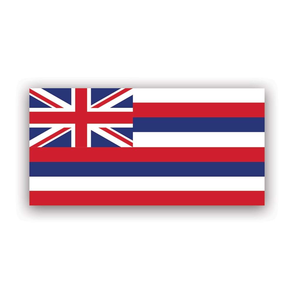 Hawaii Flag Sticker Decal - Self Adhesive Vinyl - Weatherproof - Made ...
