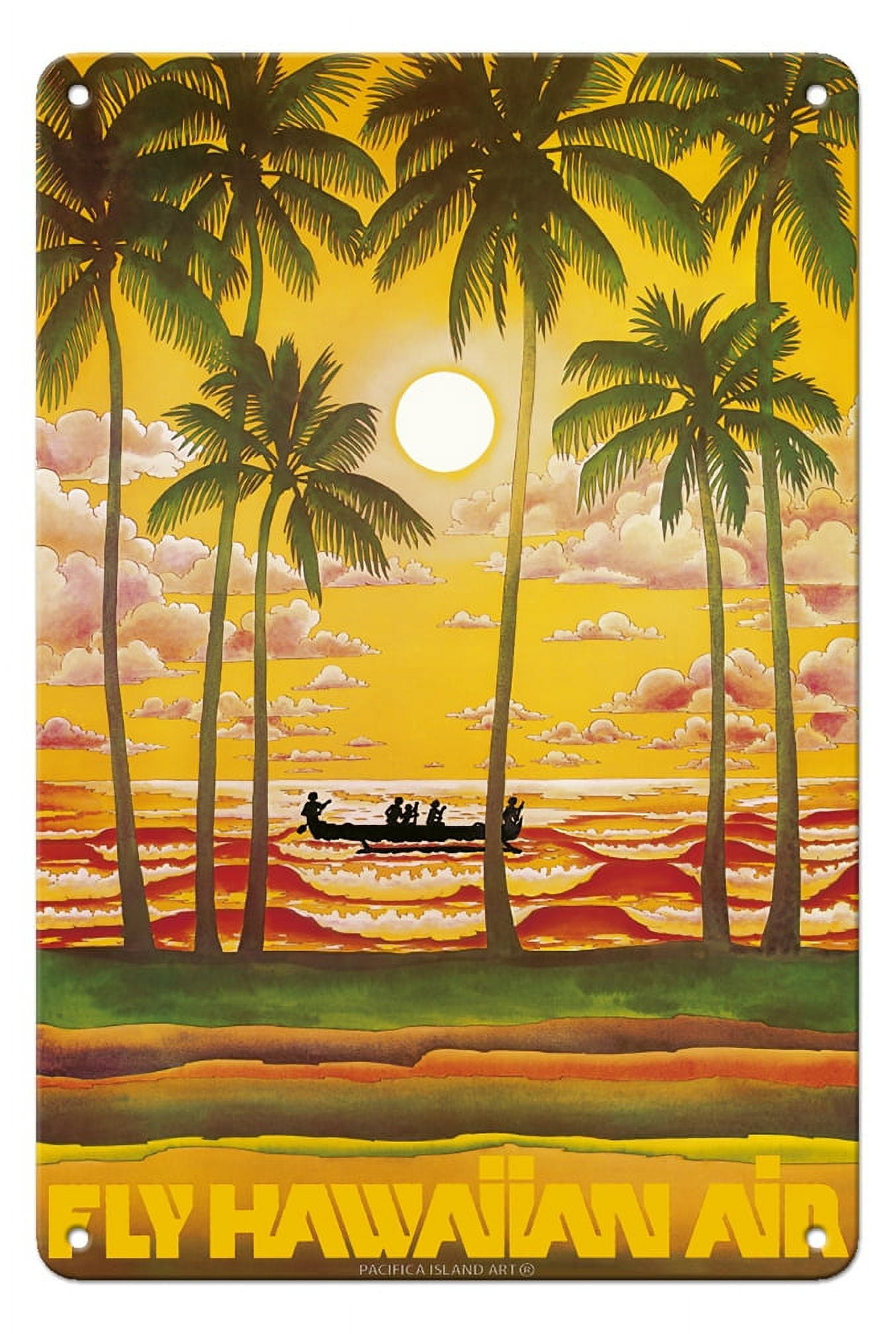 Hawaii - Fly Hawaiian Air - Hawaiian Airlines - Vintage Airline Travel ...