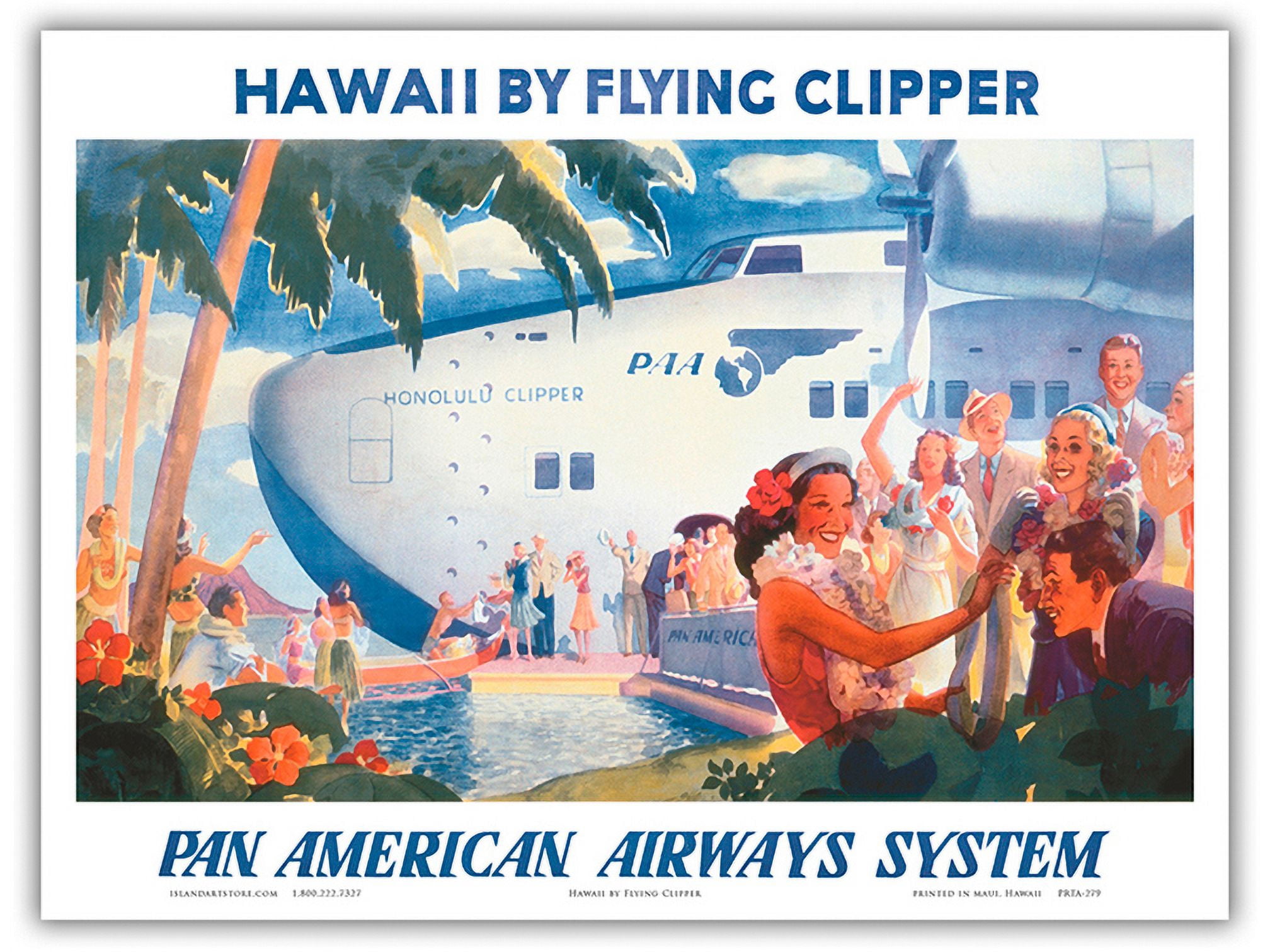 Hawaii by Flying Clipper - Boeing 314 - Pan American Airways - Vintage ...