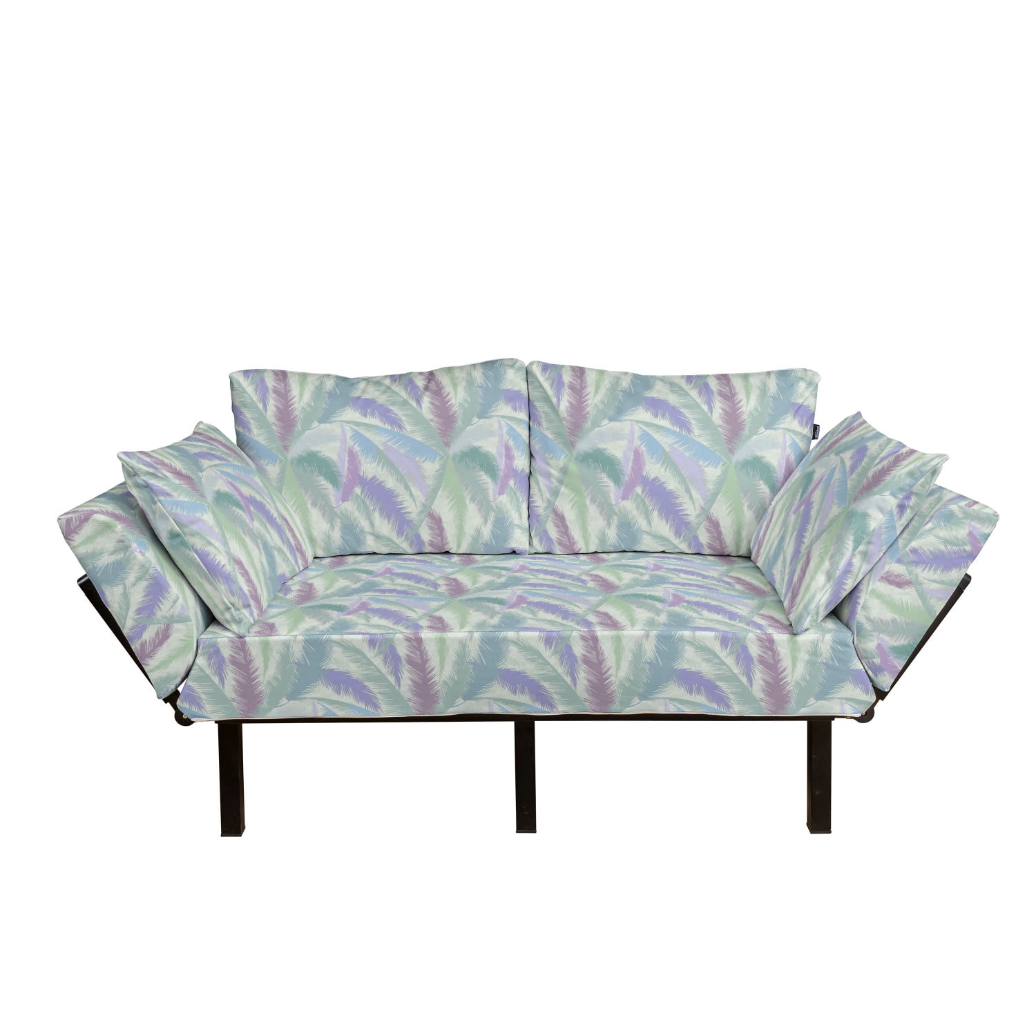 Hawaii Futon Couch, Abstract Floral Arrangement the Arecaceae Foliage ...