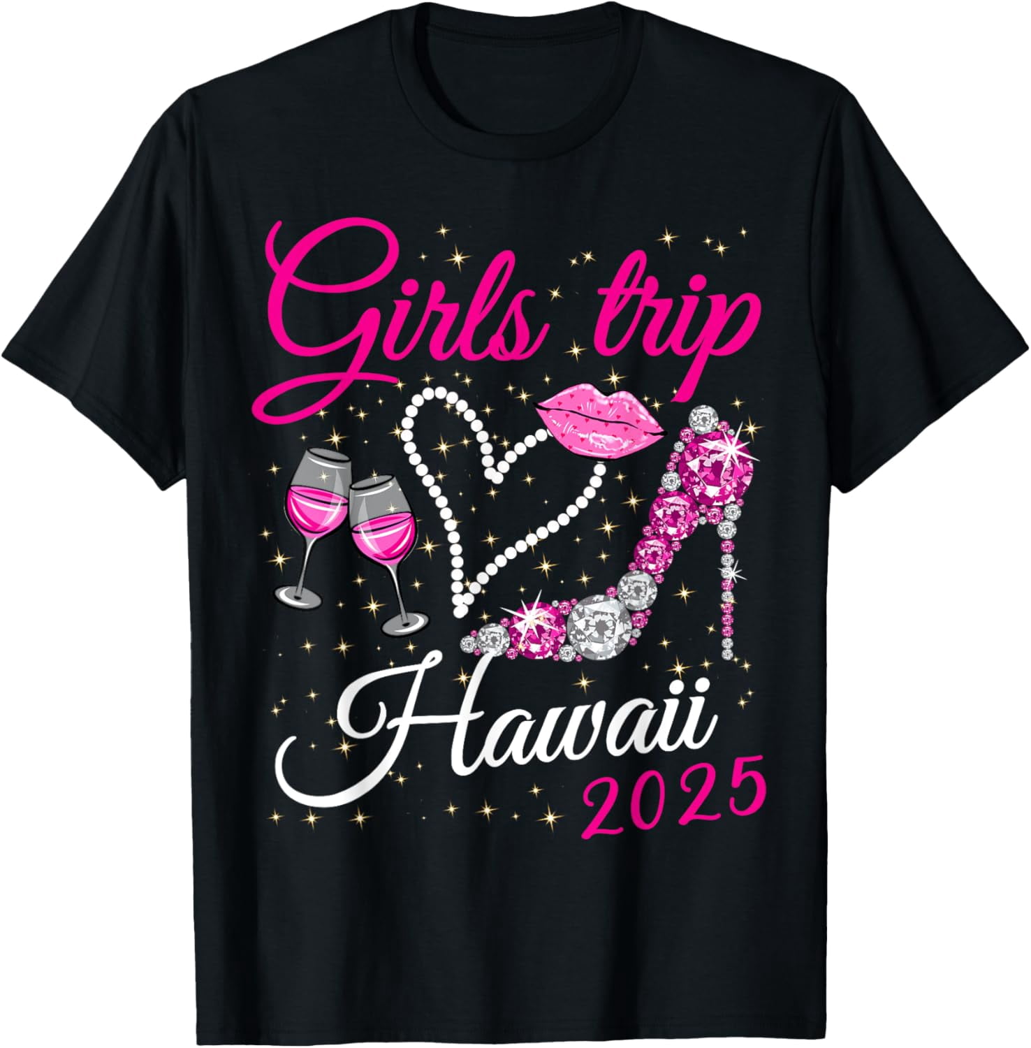 Hawaii Girls Trip 2025 Girls Weekend Party Friend Matching T-Shirt ...