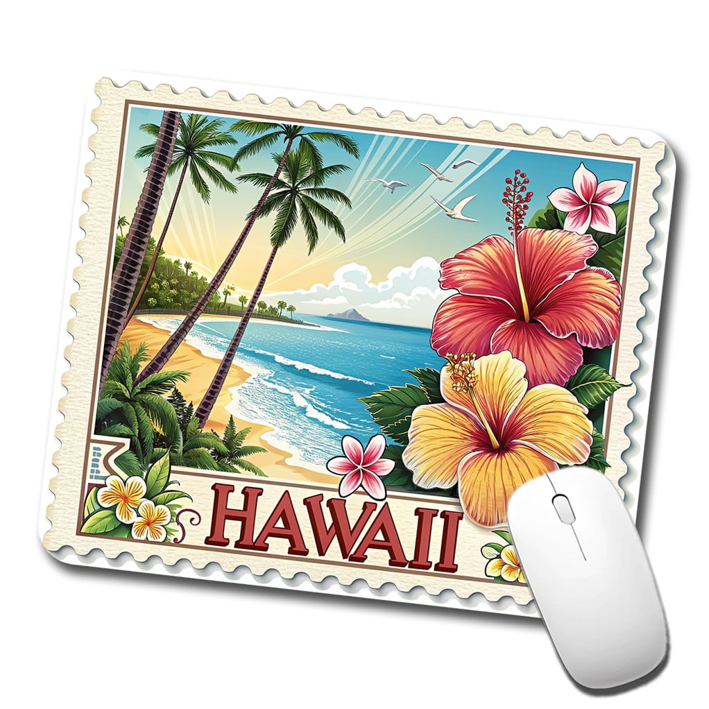 Hawaii HI Travel City State Stamp Mouse Pad Low Profile Gaming Mat ...