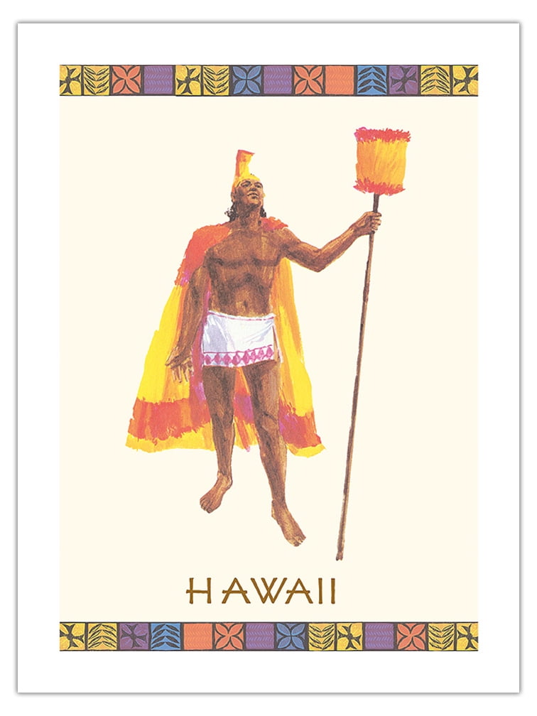 Hawaii - Hawaiian Aliʻi Warrior - Feathered Helmet (Mahiole) and Cloak ...