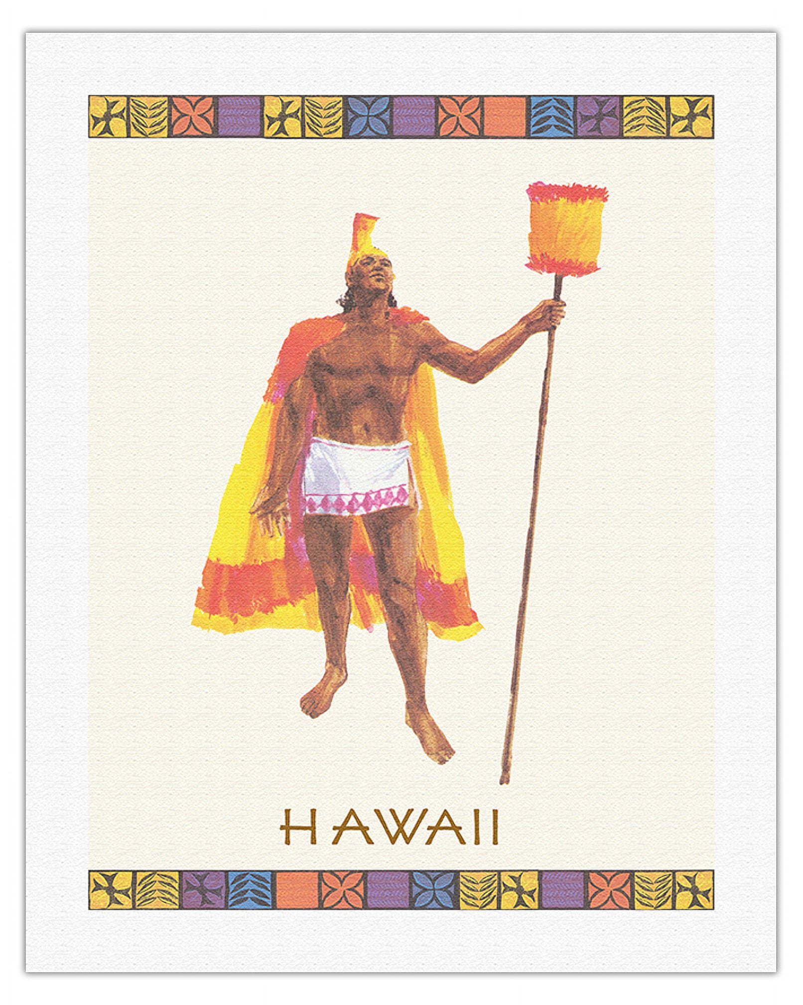 Hawaii - Hawaiian Aliʻi Warrior - Feathered Helmet (Mahiole) and Cloak ...