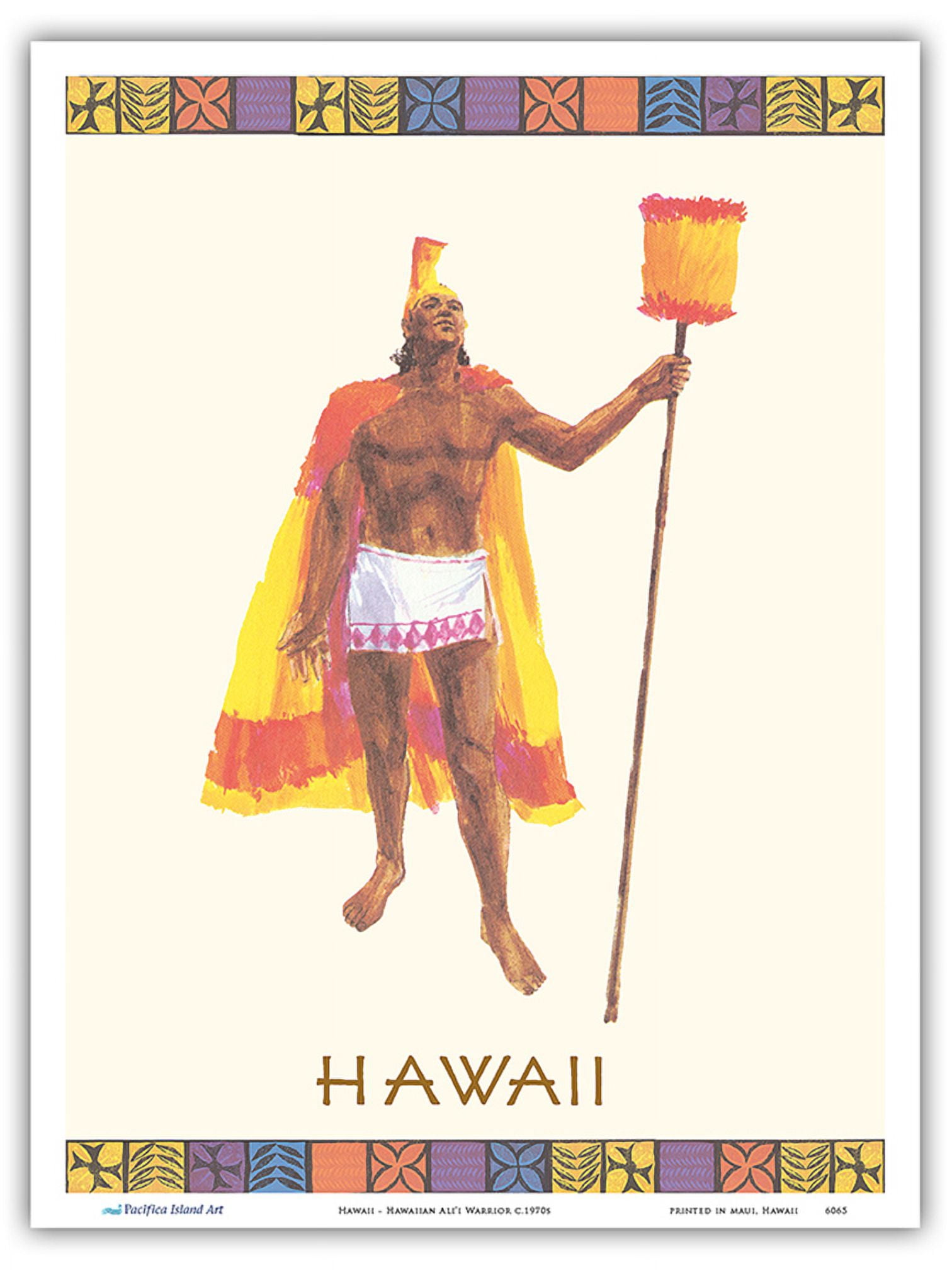 Hawaii - Hawaiian Aliʻi Warrior - Feathered Helmet (Mahiole) and Cloak ...