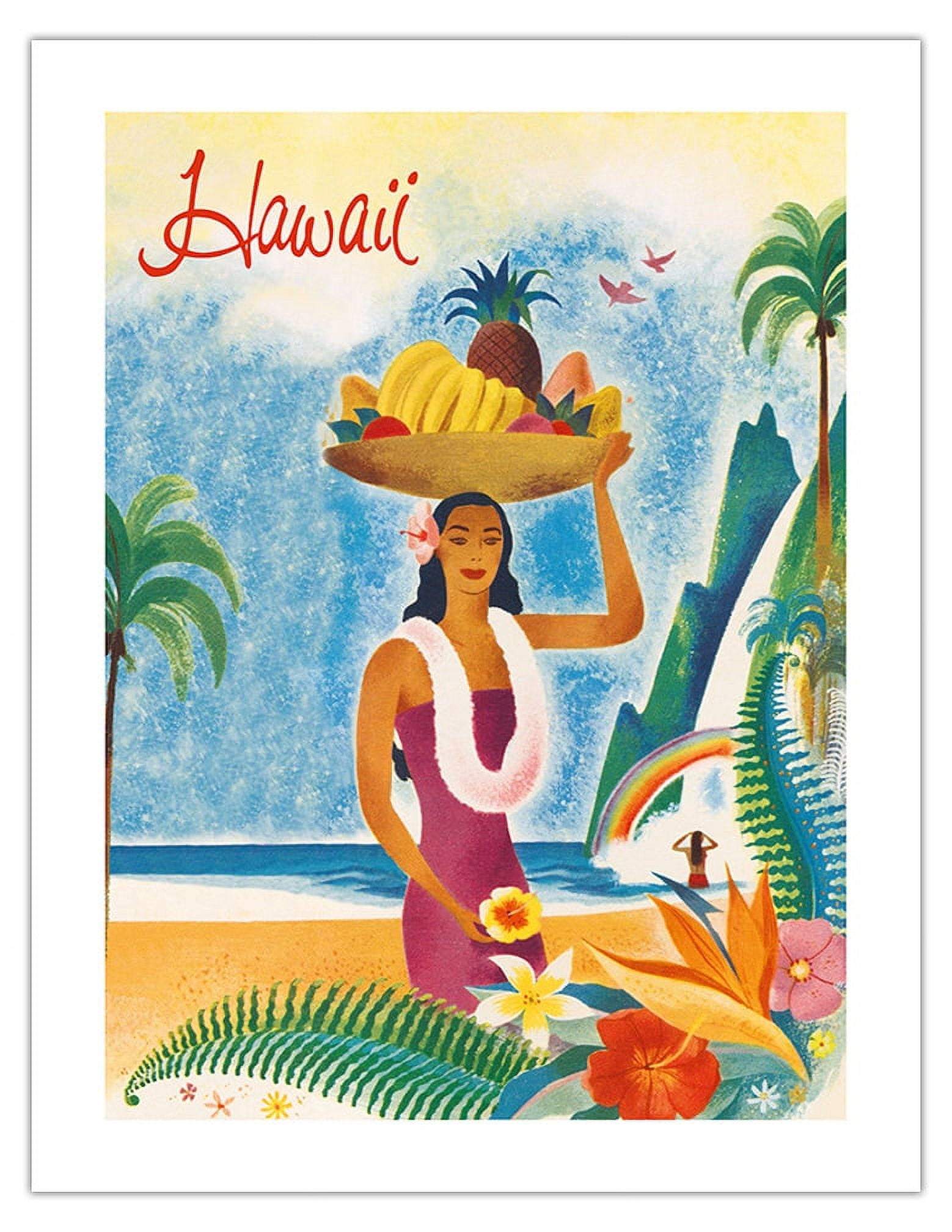 Hawaii - Hawaiian Visitors Travel Brochure - Vintage Travel Poster c ...
