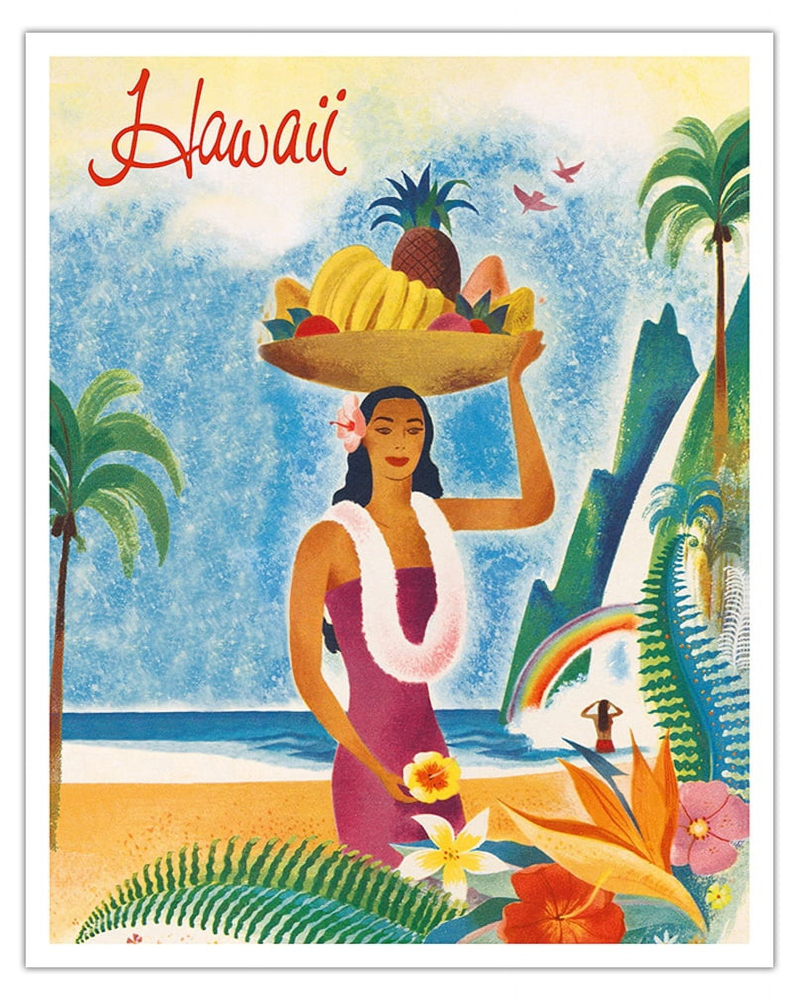 Hawaii - Hawaiian Visitors Travel Brochure - Vintage Travel Poster c ...