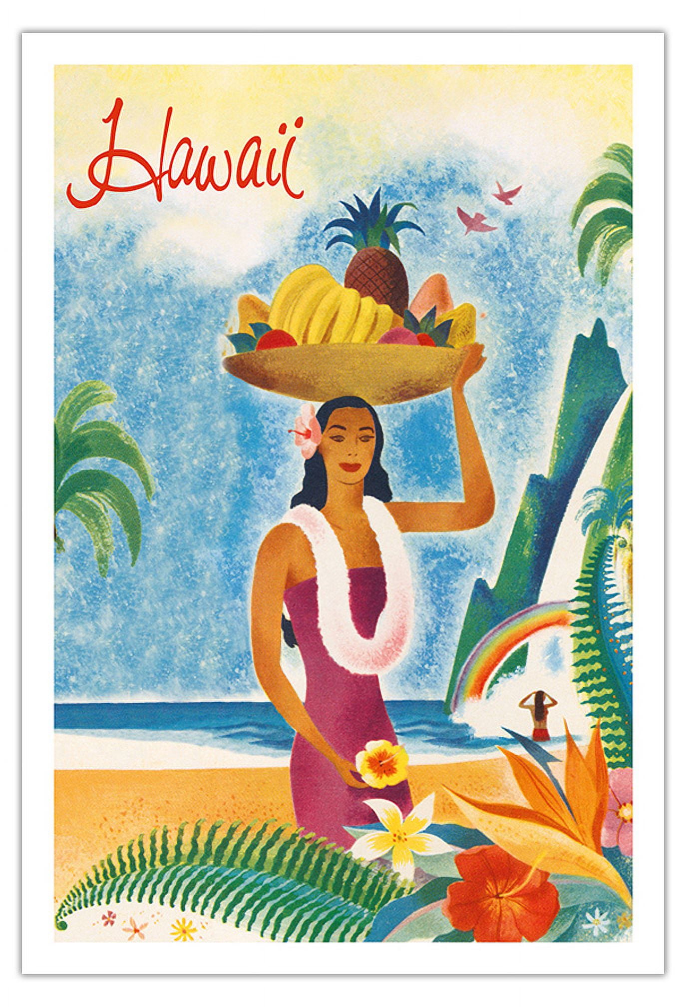 Hawaii - Hawaiian Visitors Travel Brochure - Vintage Travel Poster c ...