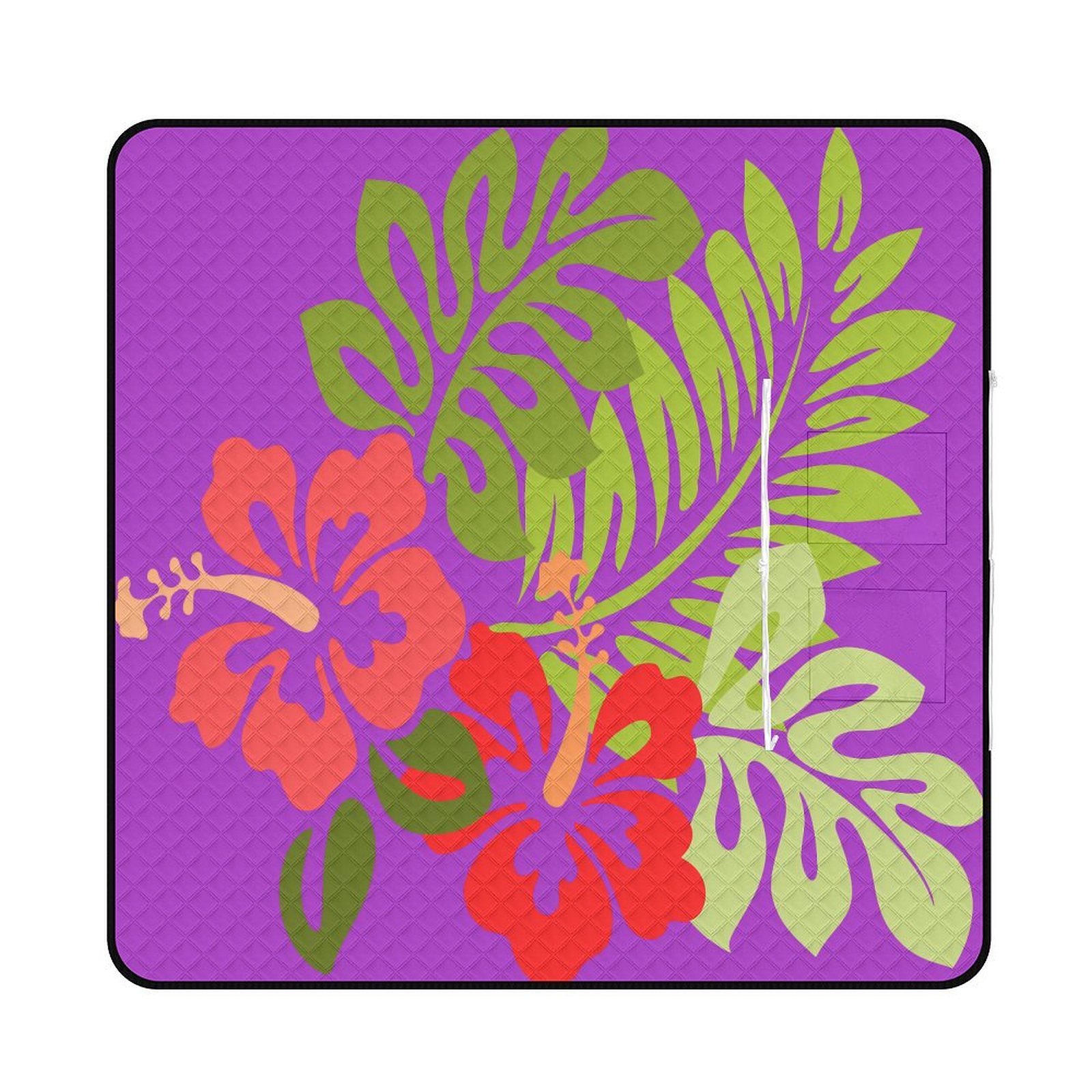 Hawaii, Hibiscus,red Waterproof Beach Mat Folding Mattress Portable ...