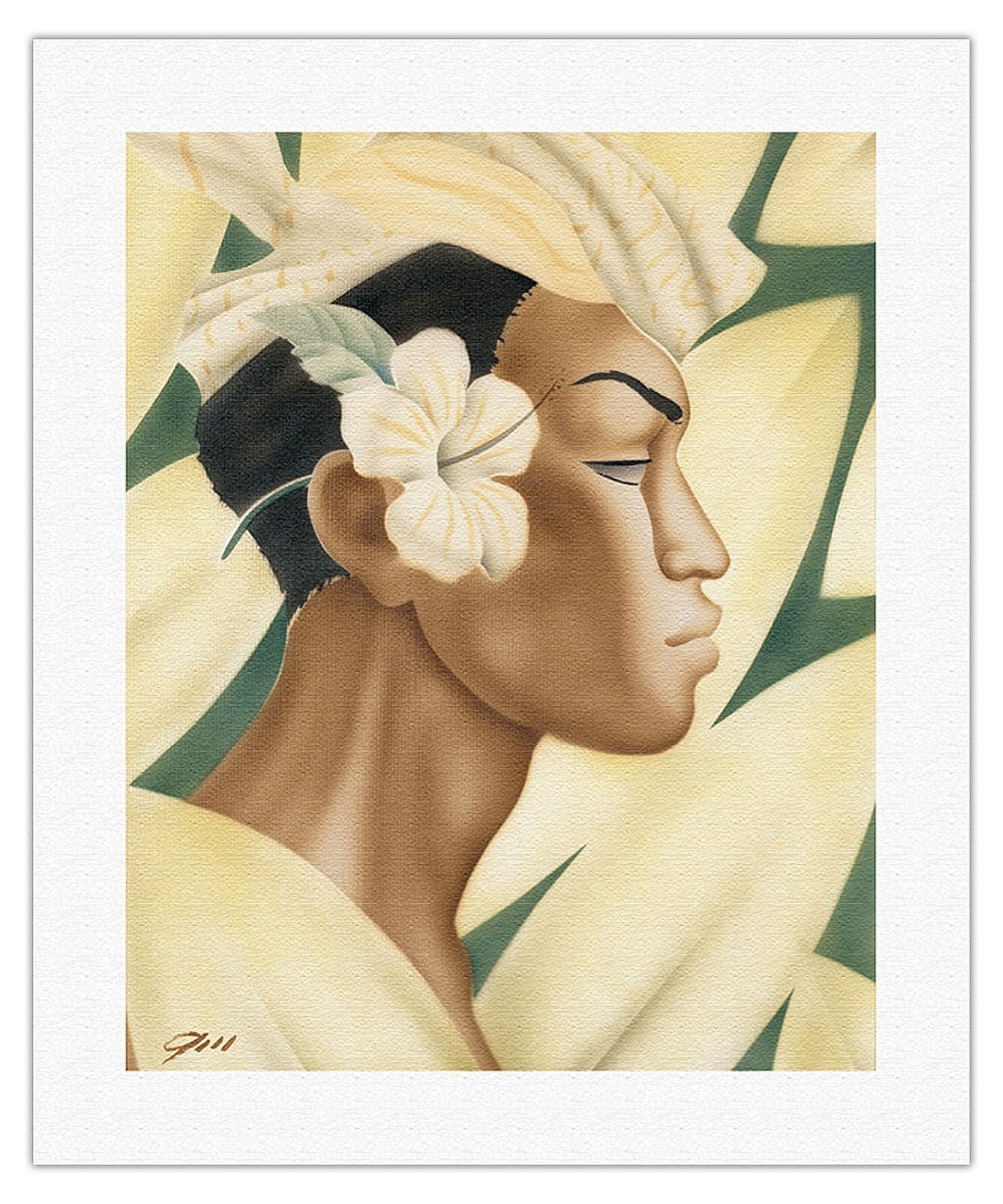 Hawaii Islander Native Man - Vintage Hawaiian Airbrush Art by Gill c ...