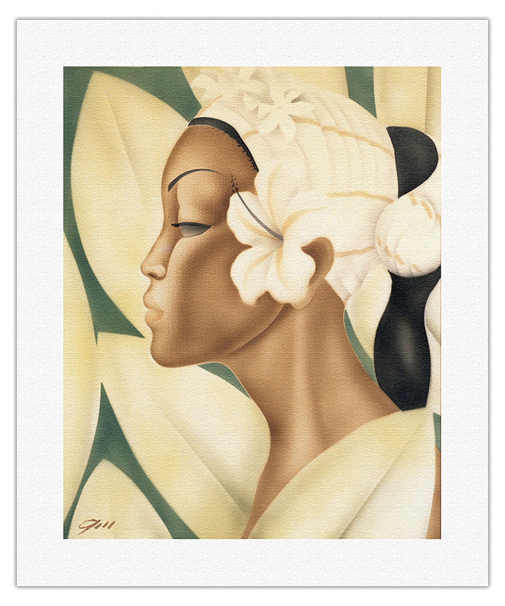 Hawaii Islander Native Woman - Vintage Hawaiian Airbrush Art by Gill c ...