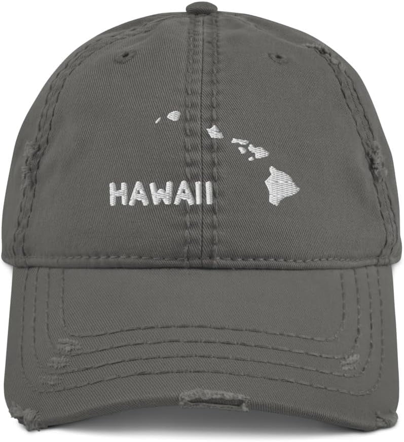Hawaii Islands Distressed Dad Hat Usa Travel Vacation Beach Hat Hiking ...