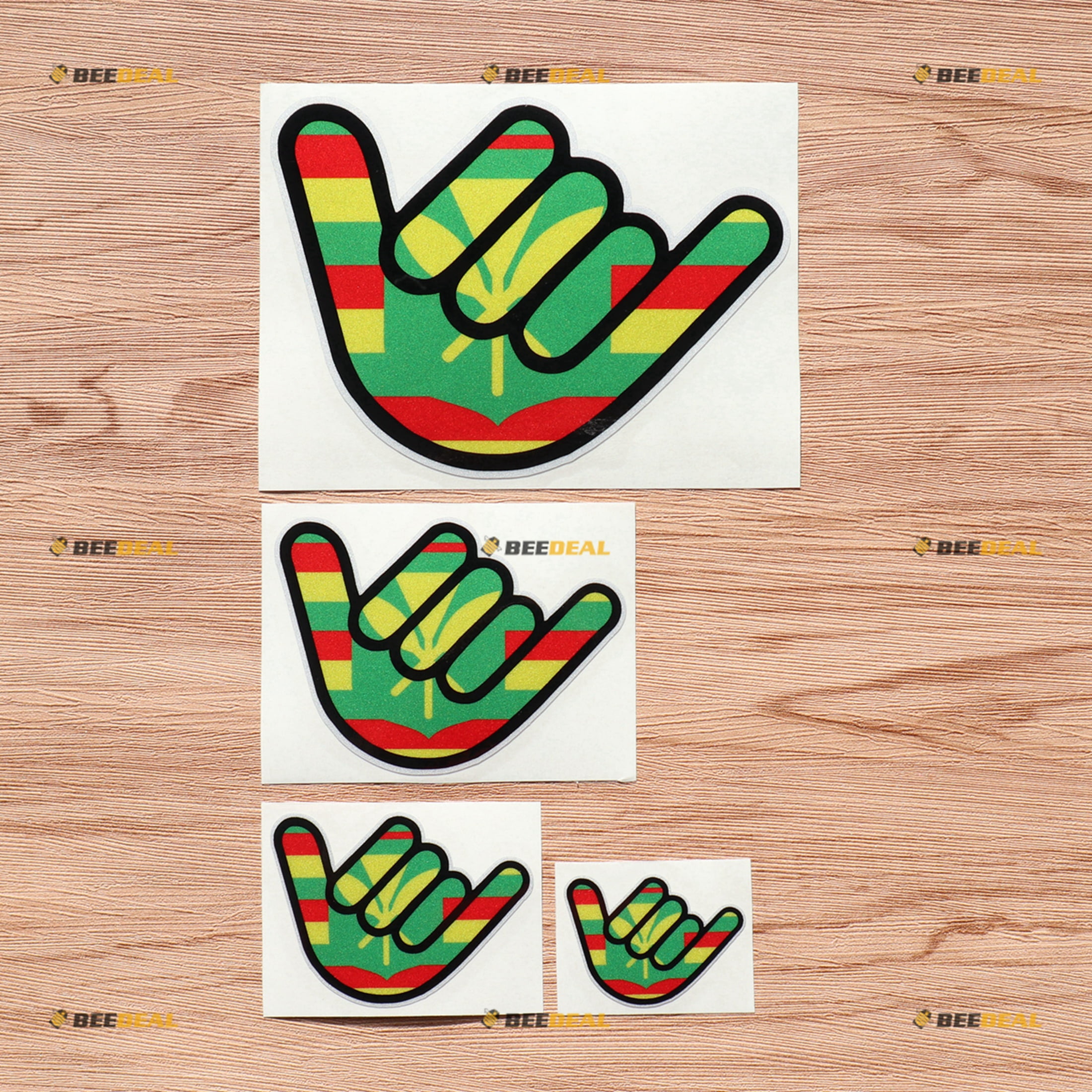 Hawaii Kanaka Maoli Flag Shaka Sign Hang Loose Decal Vinyl Sticker ...