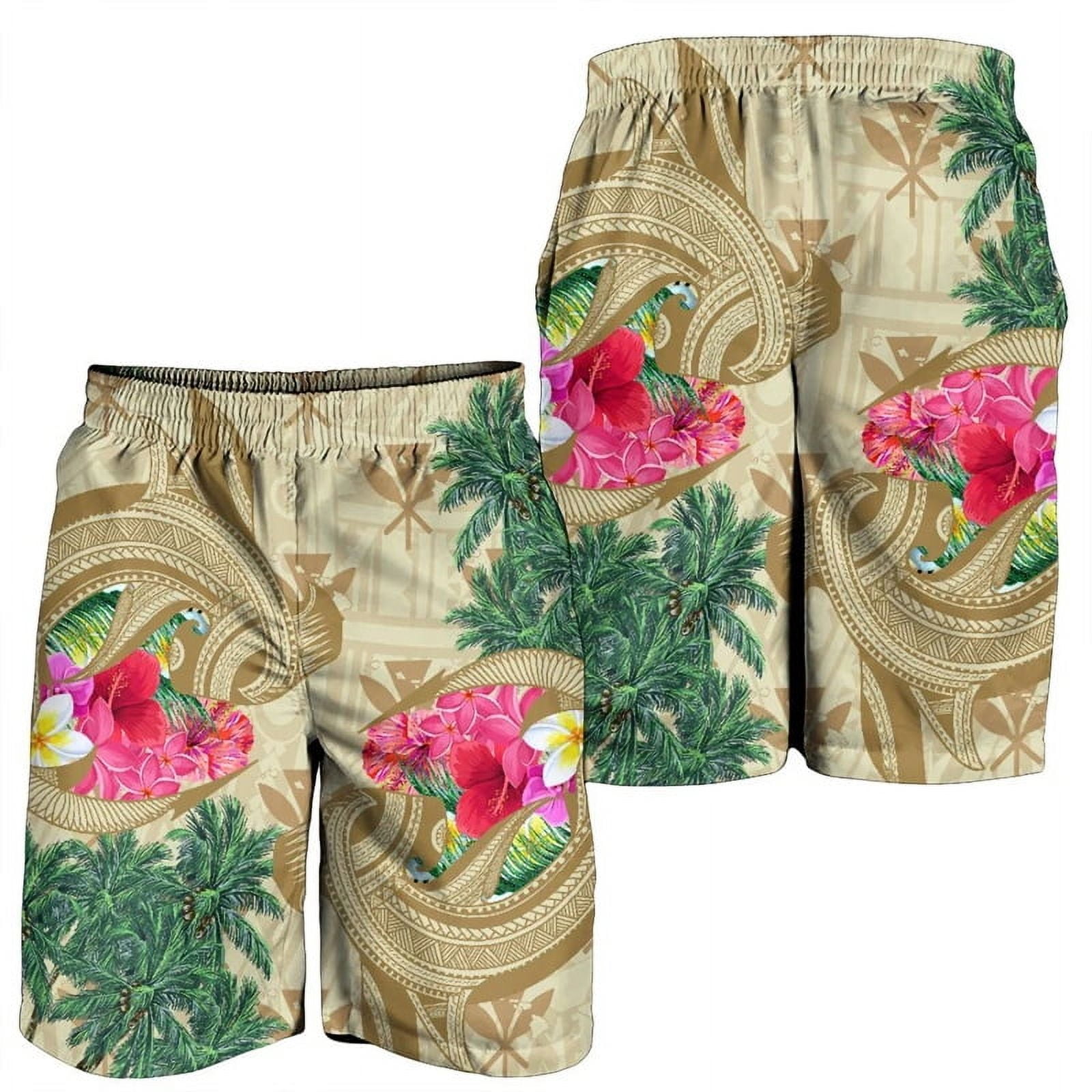 Hawaii Kanaka Maoli Palm Trees Men ShortsTurtle And s Beach Shorts Swim ...
