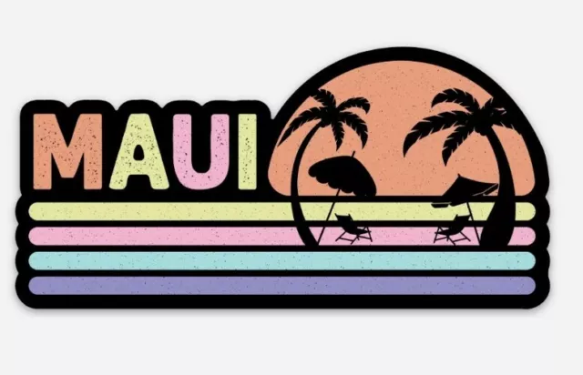 DOPASTICKER Hawaii Maui Sticker - Island Beach Surfing Surf Shop ...