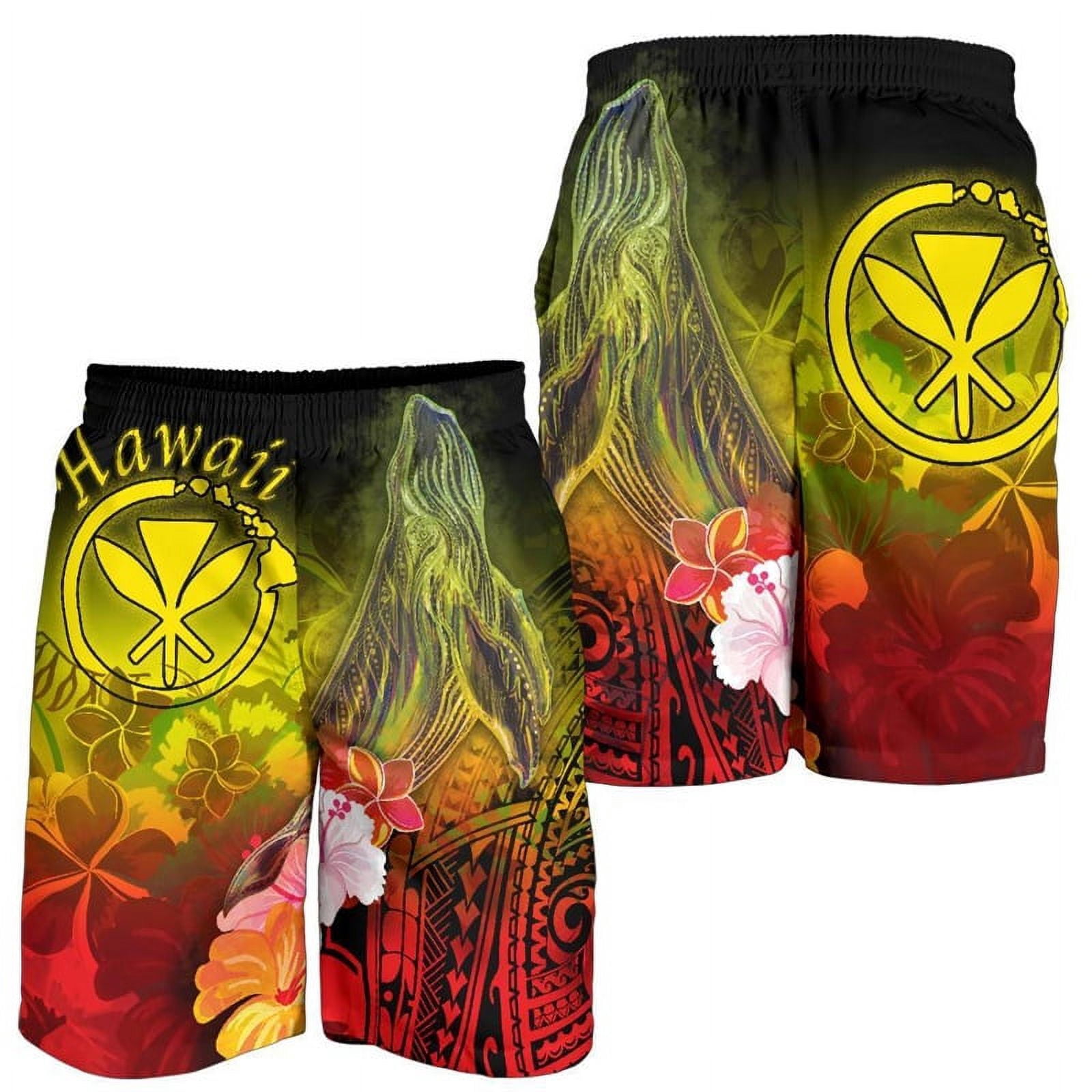 Hawaii Mordern 3D Printed Men Shorts Polynesian City Style Beach Shorts ...
