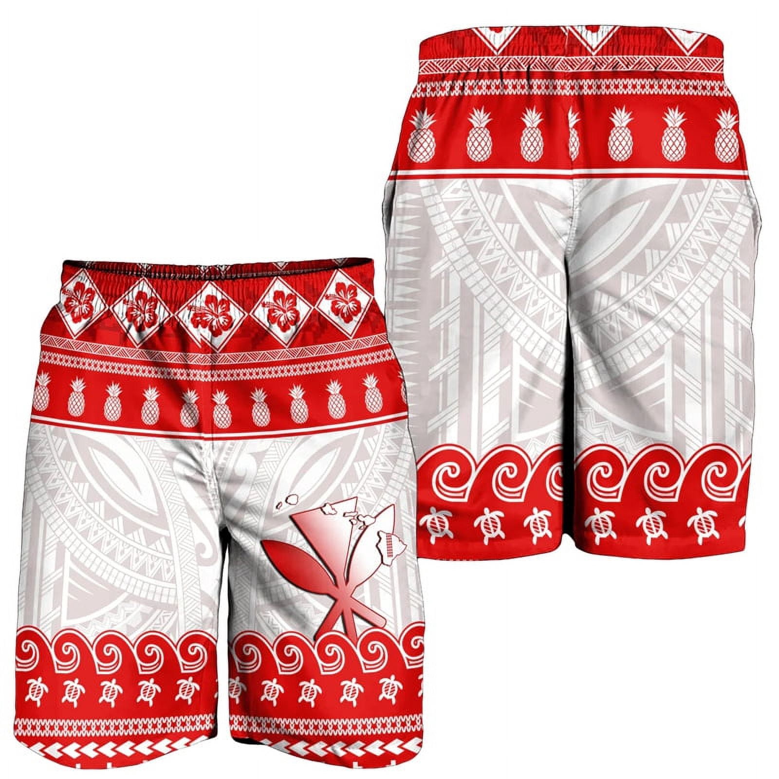 Hawaii Mordern 3D Printed Men Shorts Polynesian City Style Beach Shorts ...