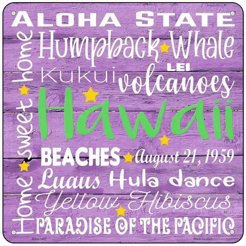 Hawaii Motto Novelty Metal Square Sign6" Sign (MSQ) - Walmart.com